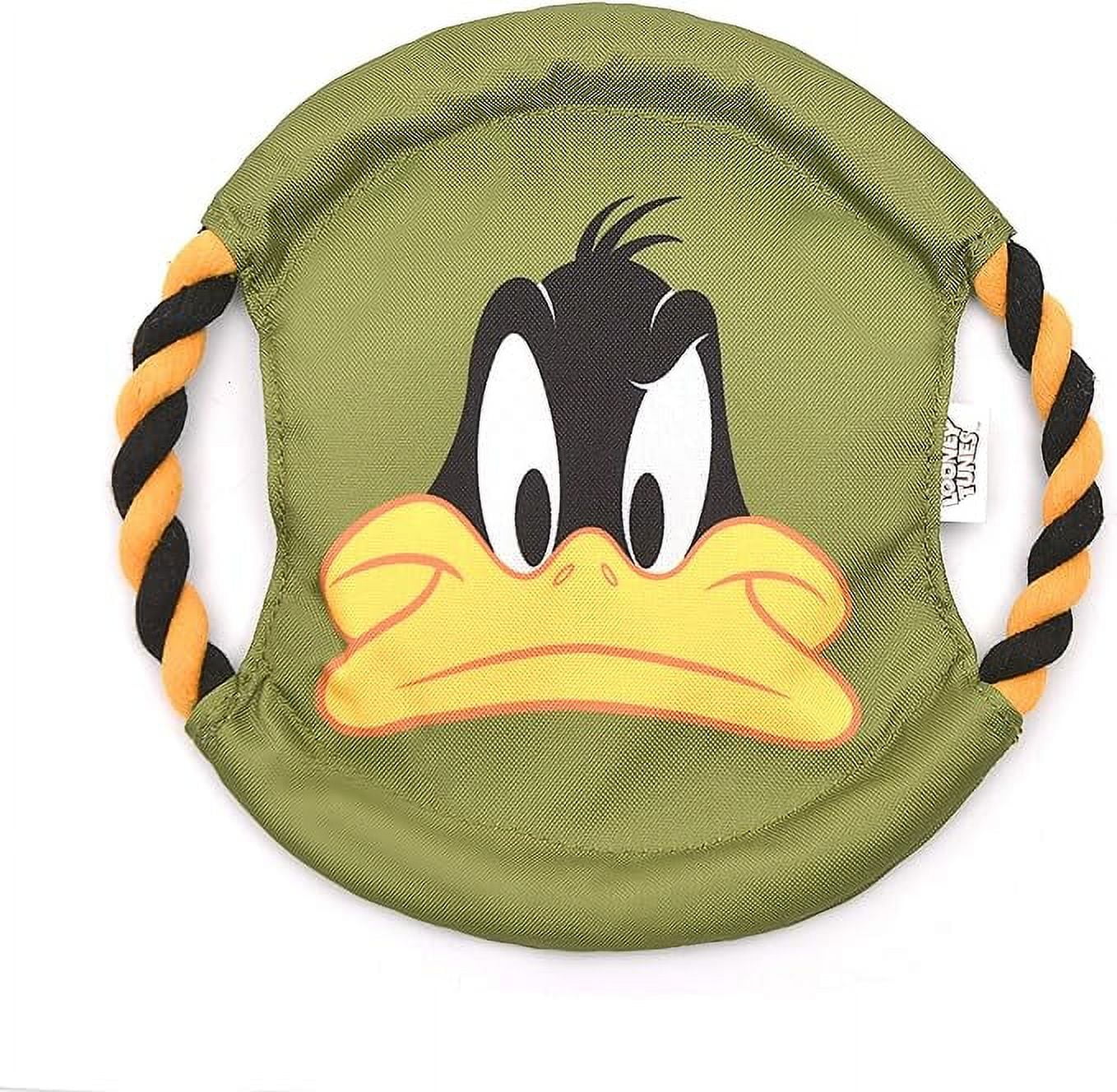 LOONEY TUNES for Pets Green Daffy Duck Dog Frisbee with Rope ...
