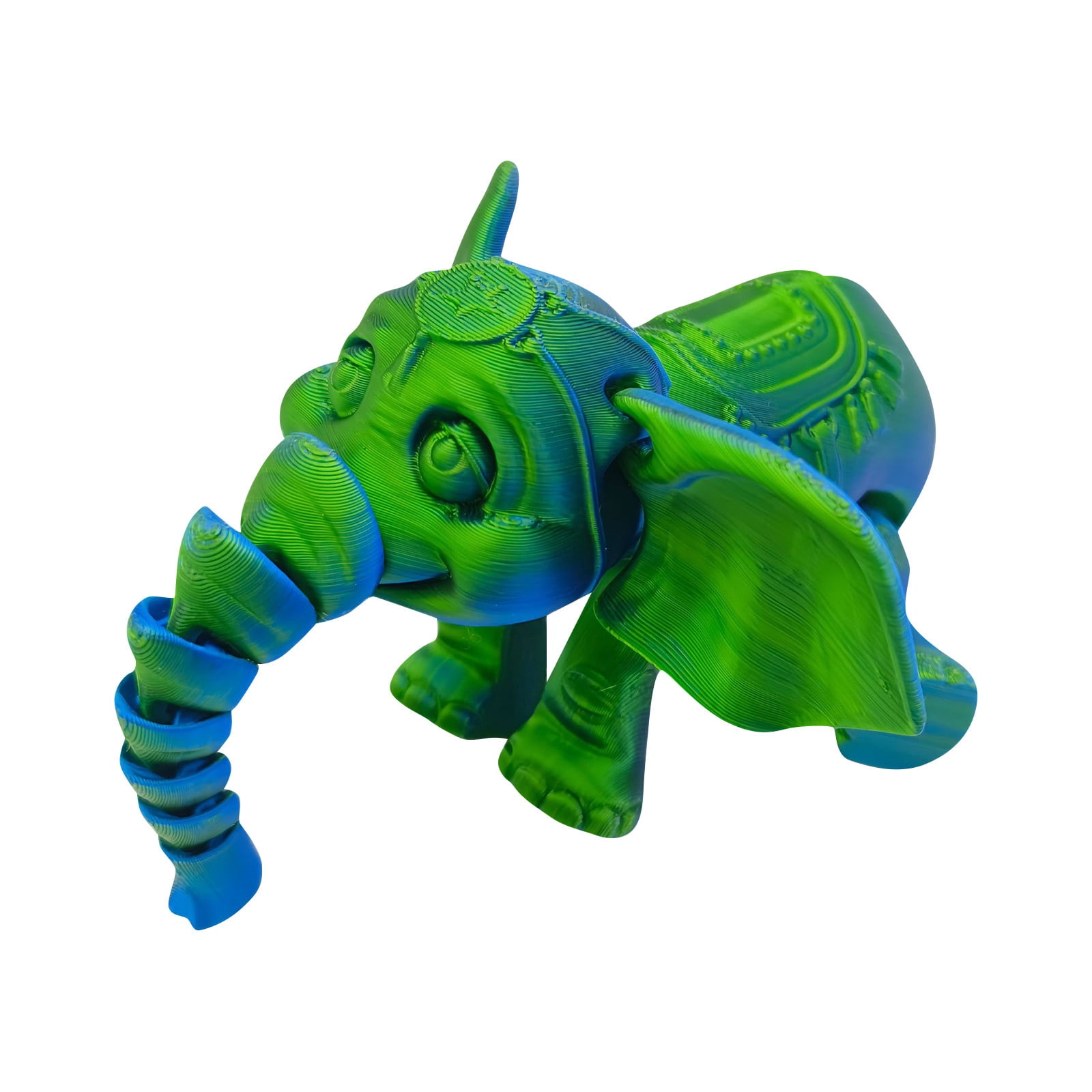 LOONLAI 3D Printed Movable Elephant Toy, Elephant With Movable Joints ...