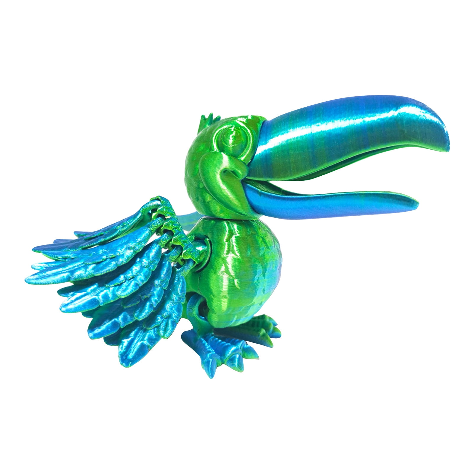 LOONLAI 3D Printed Parrot, Cute Giant Beak Parrot Toy, 3D Cute Parrot ...