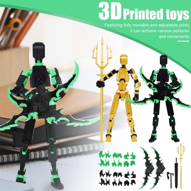 LOONLAI 3D Printed Titan Robot Model, Multi-Jointed Movable Stick Robo ...