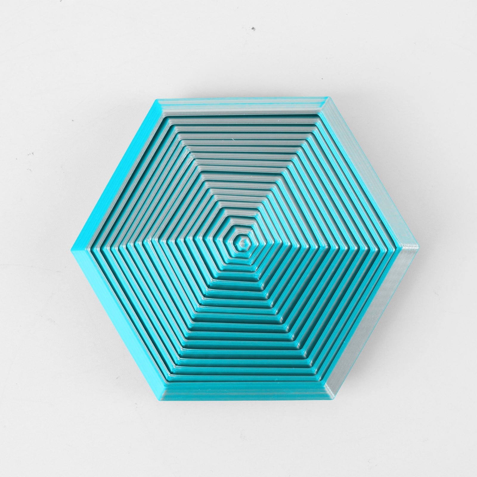 LOONLAI Fractal Fidget Hexagon, 3D Printed Colorful Fidget Toy,3D Anti ...