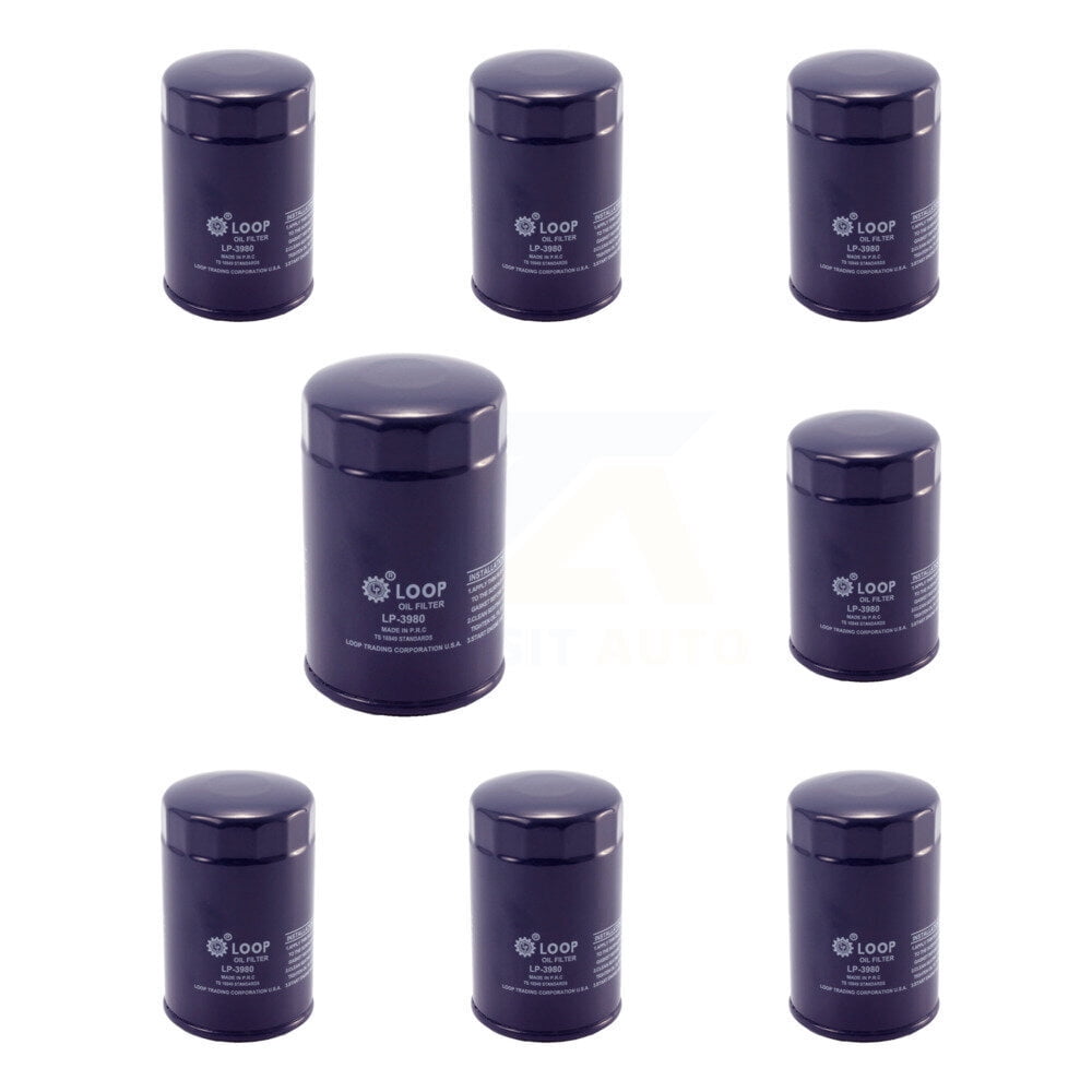 LOOP Engine Oil Filter (8 Pack) for Car Chevrolet GMC K1500 C1500 ...