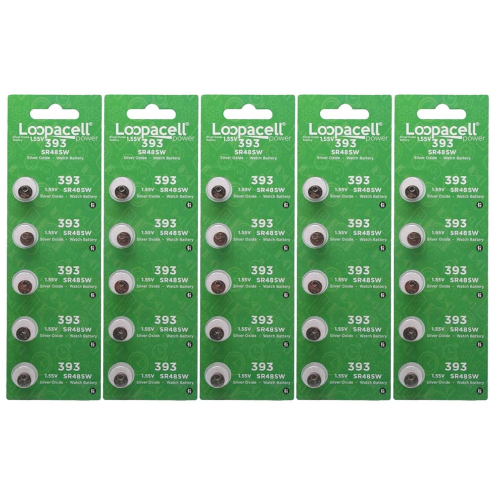 LOOPACELL 393 (SR48W) 1.55V Silver Oxide Watch Battery (25 Batteries ...