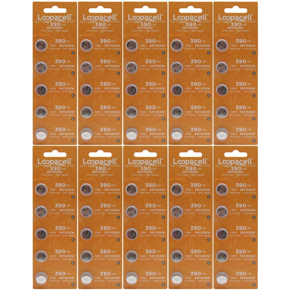 LOOPACELL 50 D389/390PK Watch/Electronics Battery, 1.5 Silver Oxide ...