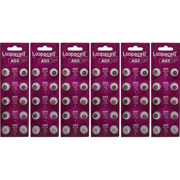LOOPACELL Alkaline AG5/393/193/L754/LR48 60 Batteries - Walmart ...