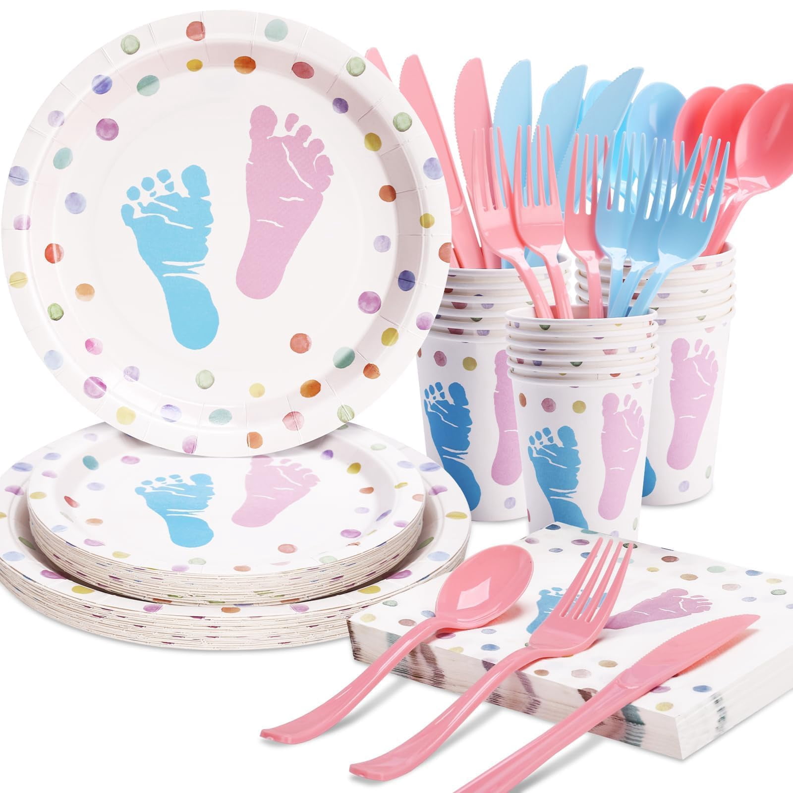 LOOWVY 175Pcs Gender Reveal Party Supplies, AFN1Gender Reveal and ...