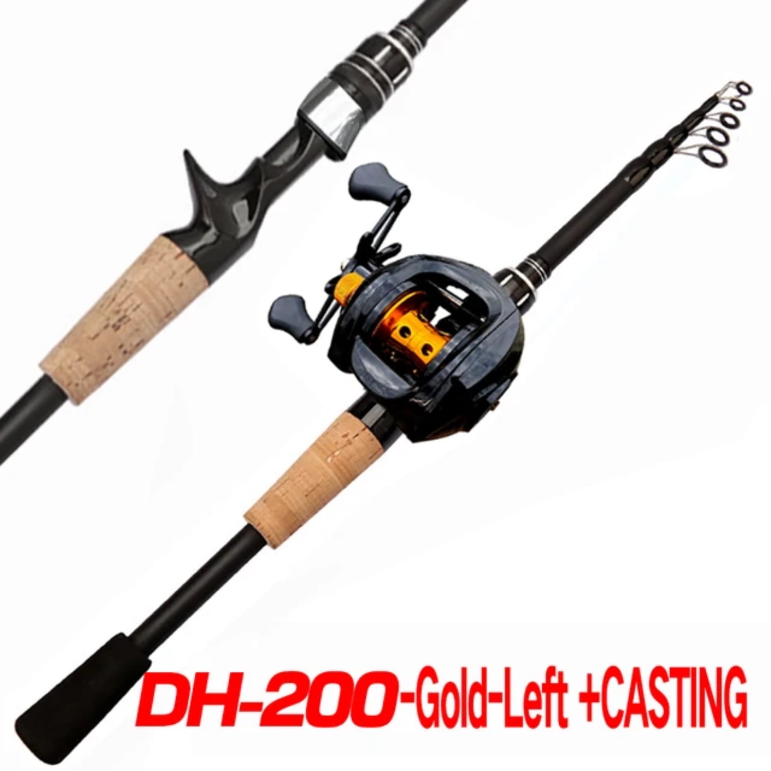 LOPNGLG 8-25g Lure Weight Baitcast Fishing Rod and Reel Combo Set 1.8-2 ...