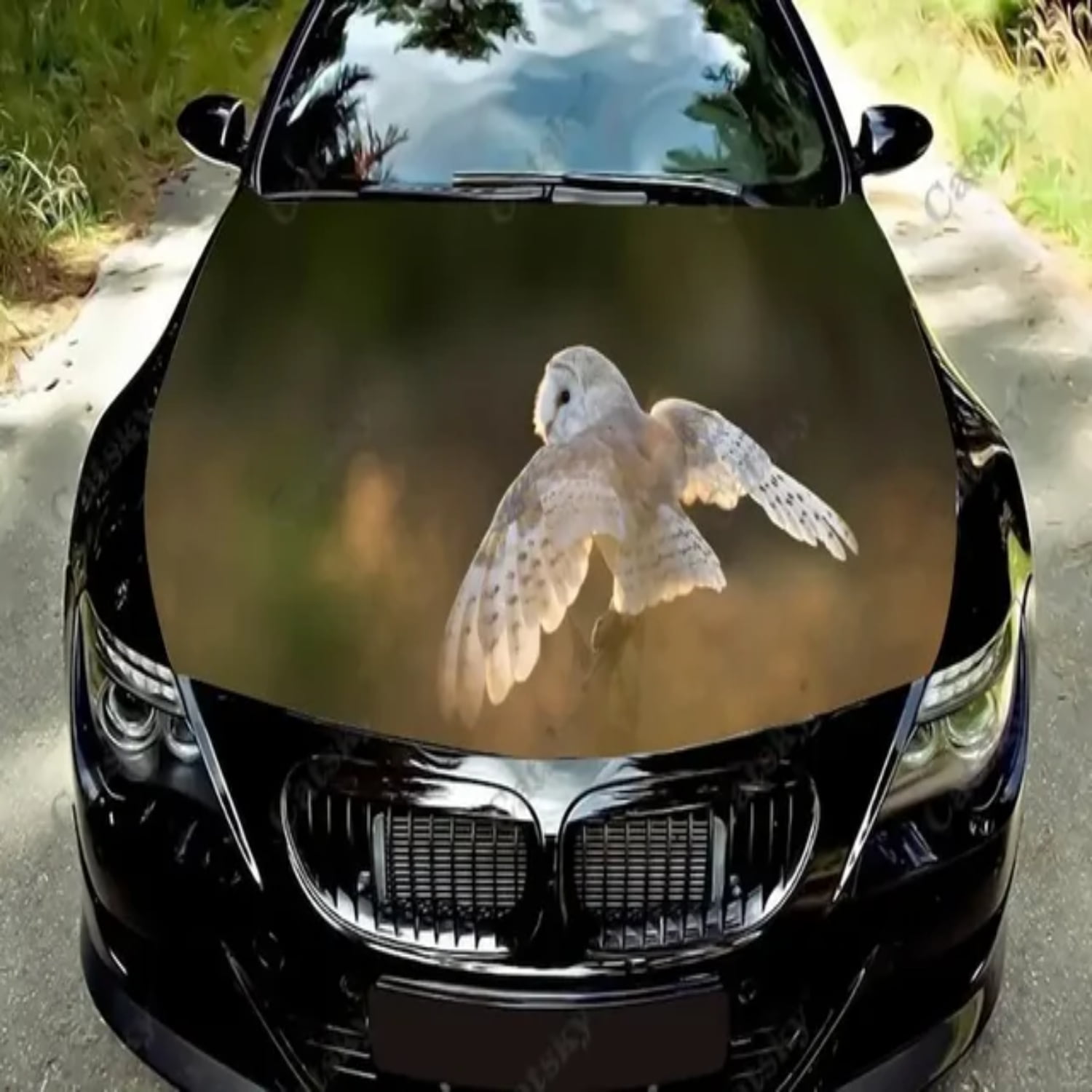LOPNGLG Animal - Barn owl Car Hood Vinyl Stickers Wrap Vinyl Film ...