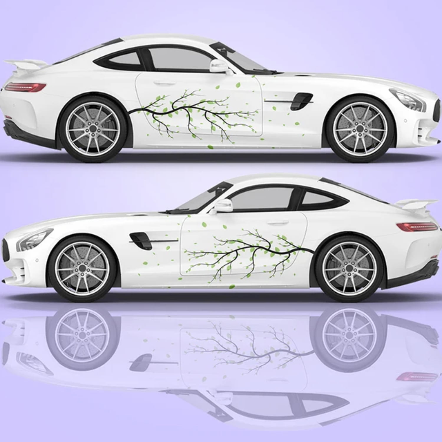 LOPNGLG Cherry Blossom Pink Car Wrap Sticker Flower GM Wrap High ...