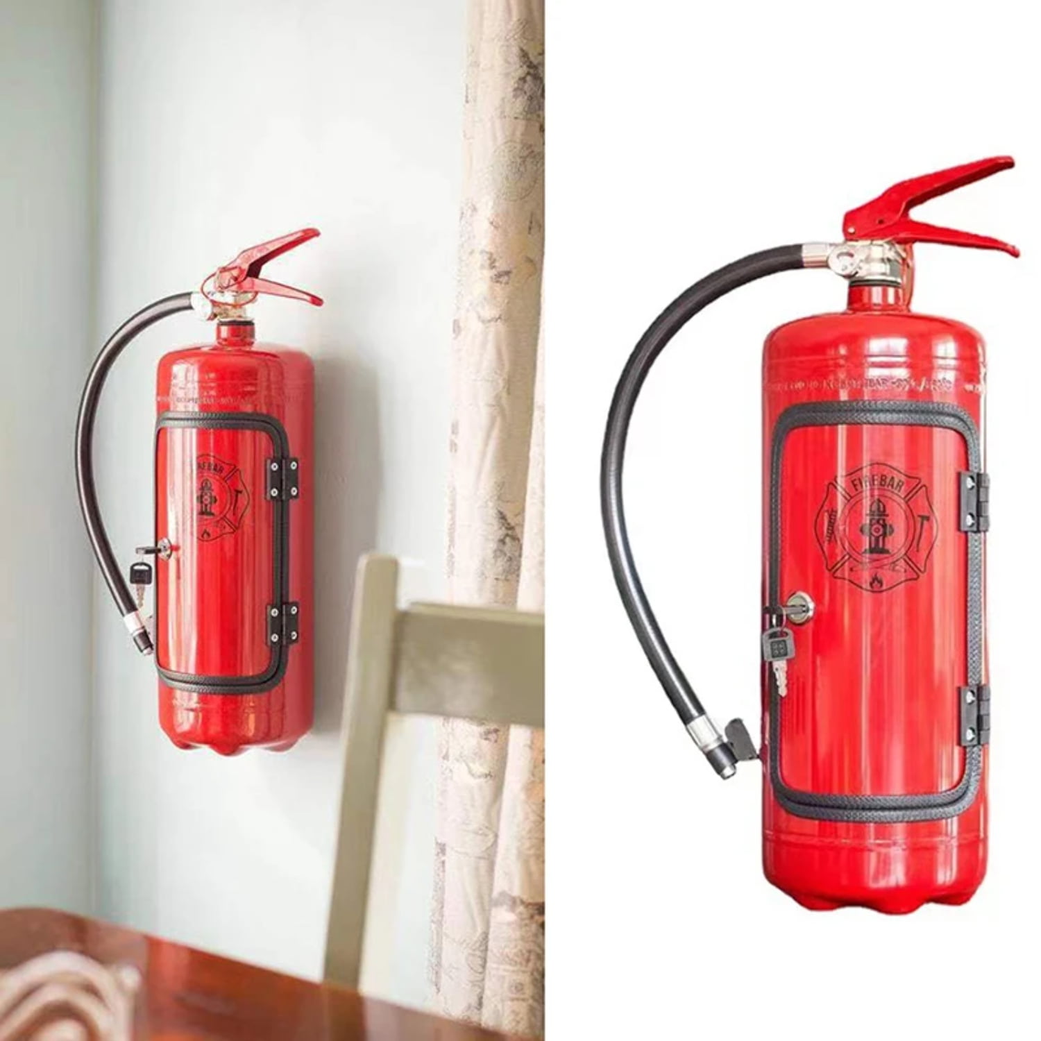 LOPNGLG Exquisite Fire Extinguisher-Shaped Mini Wine Cabinet Ornaments ...