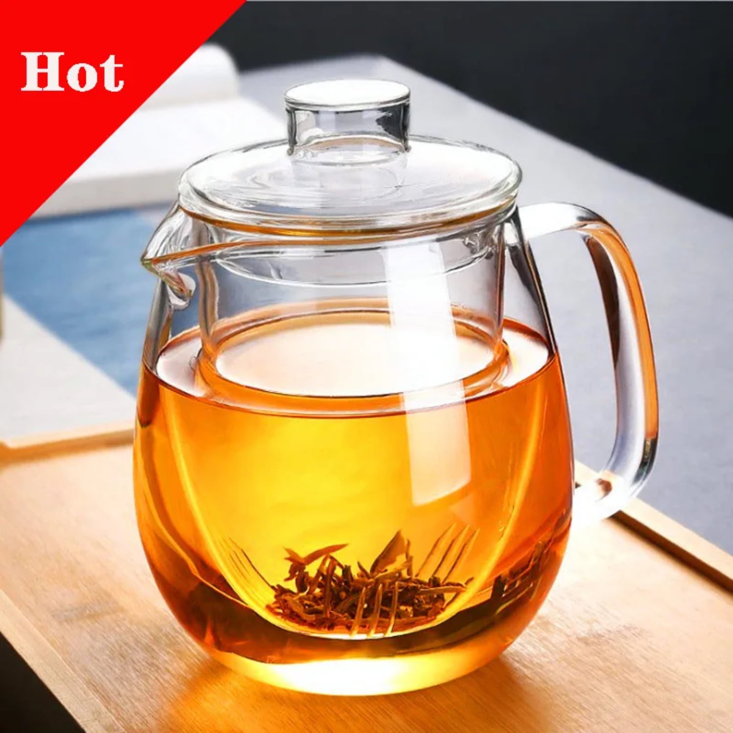 LOPNGLG High Temperature Heat Resistant Household Glass Teapot Stove ...