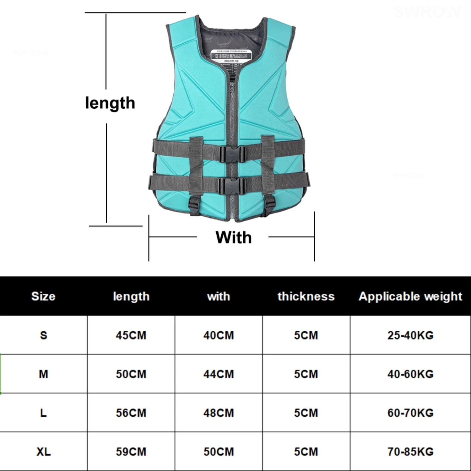 LOPNGLG Life Jacket Adults Vest Surf Motorboats Ski Kayak Fishing Vest ...