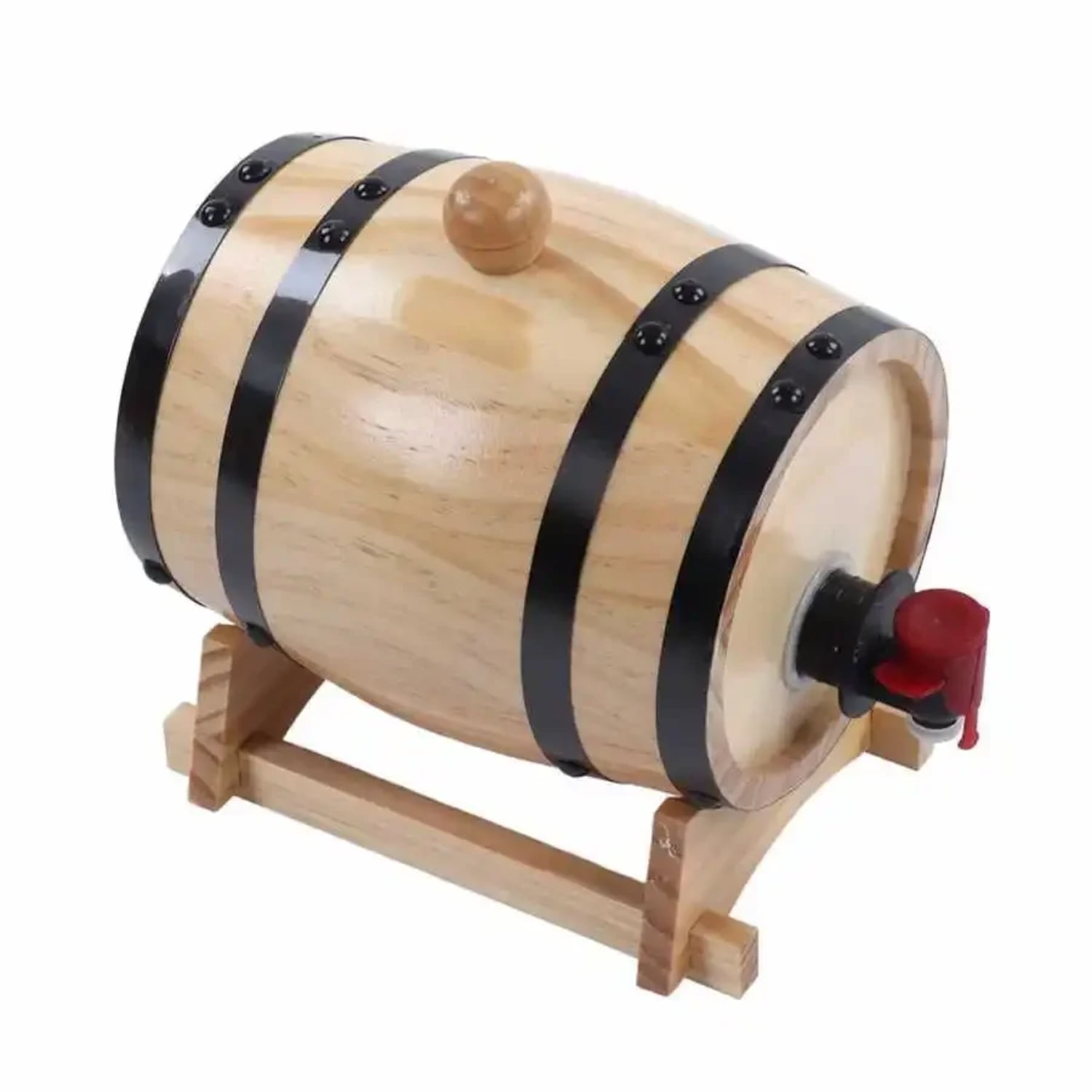 LOPNGLG Perfect Special 1/3/5L Pine Wine Barrel Dispenser with Stand ...