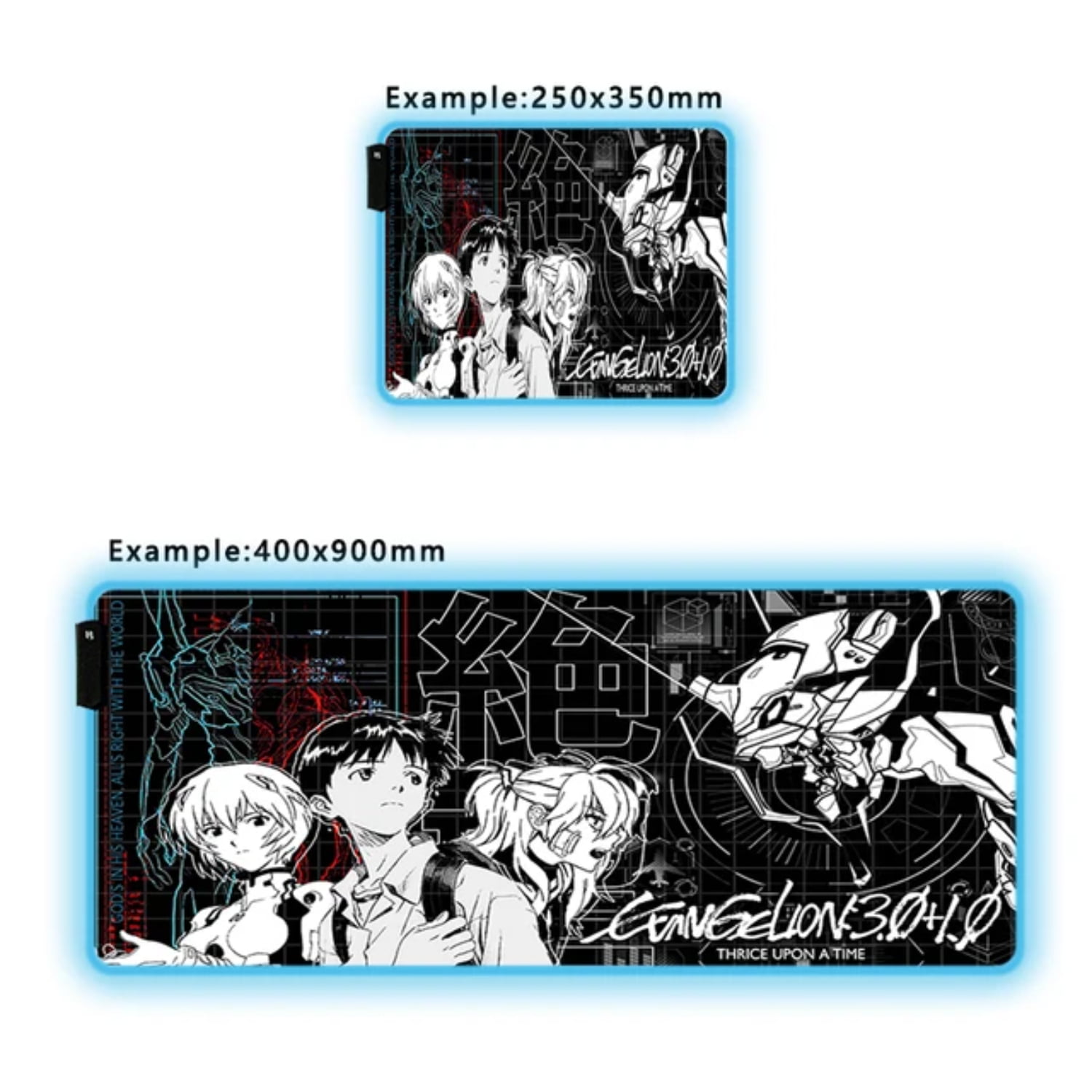 LOPNGLG RGB Mouse Pad E- Gameing Mousepad Luminous Backlight Pc LED Gamer Accessory With Wire ...