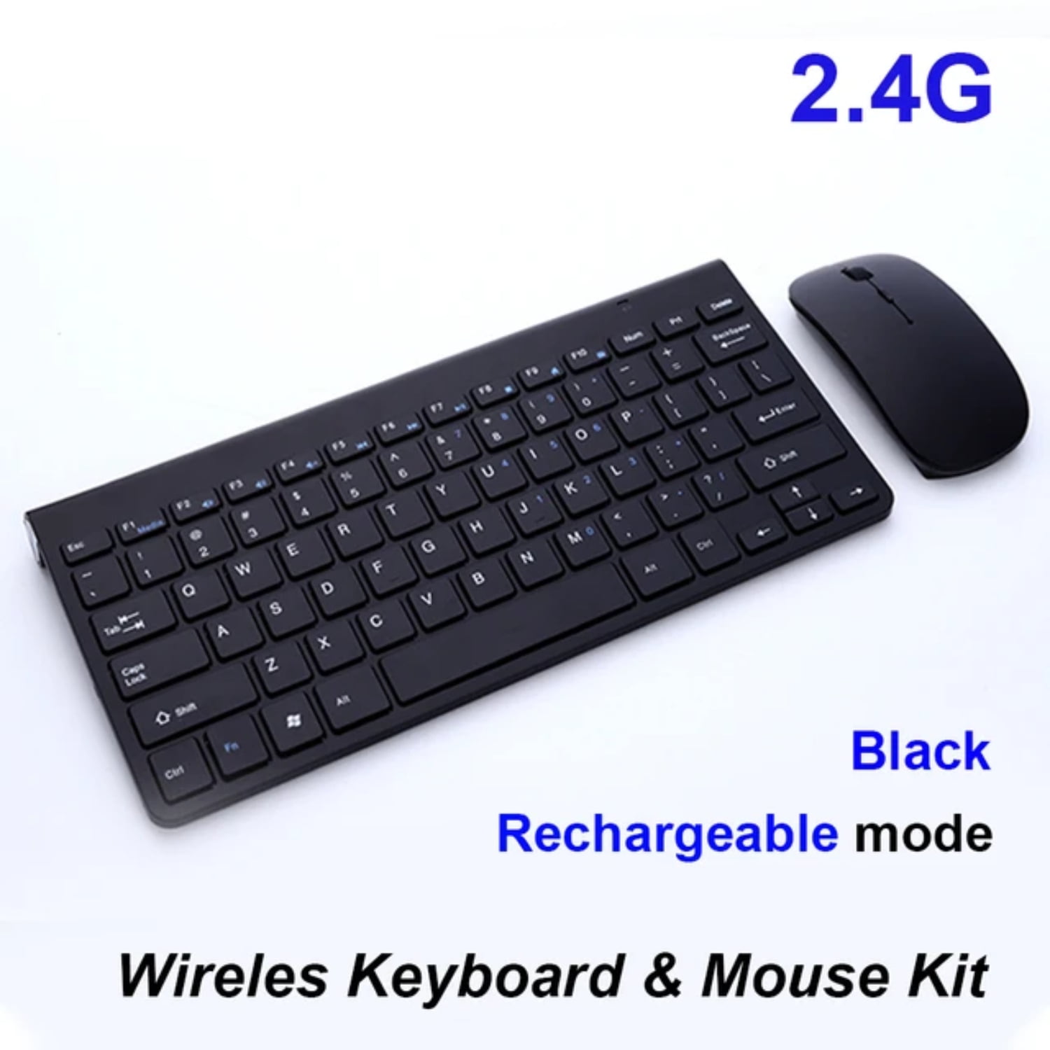 LOPNGLG Rechargeable Wireless Keyboard and Mouse Kit 2.4GHz Mini Sets ...