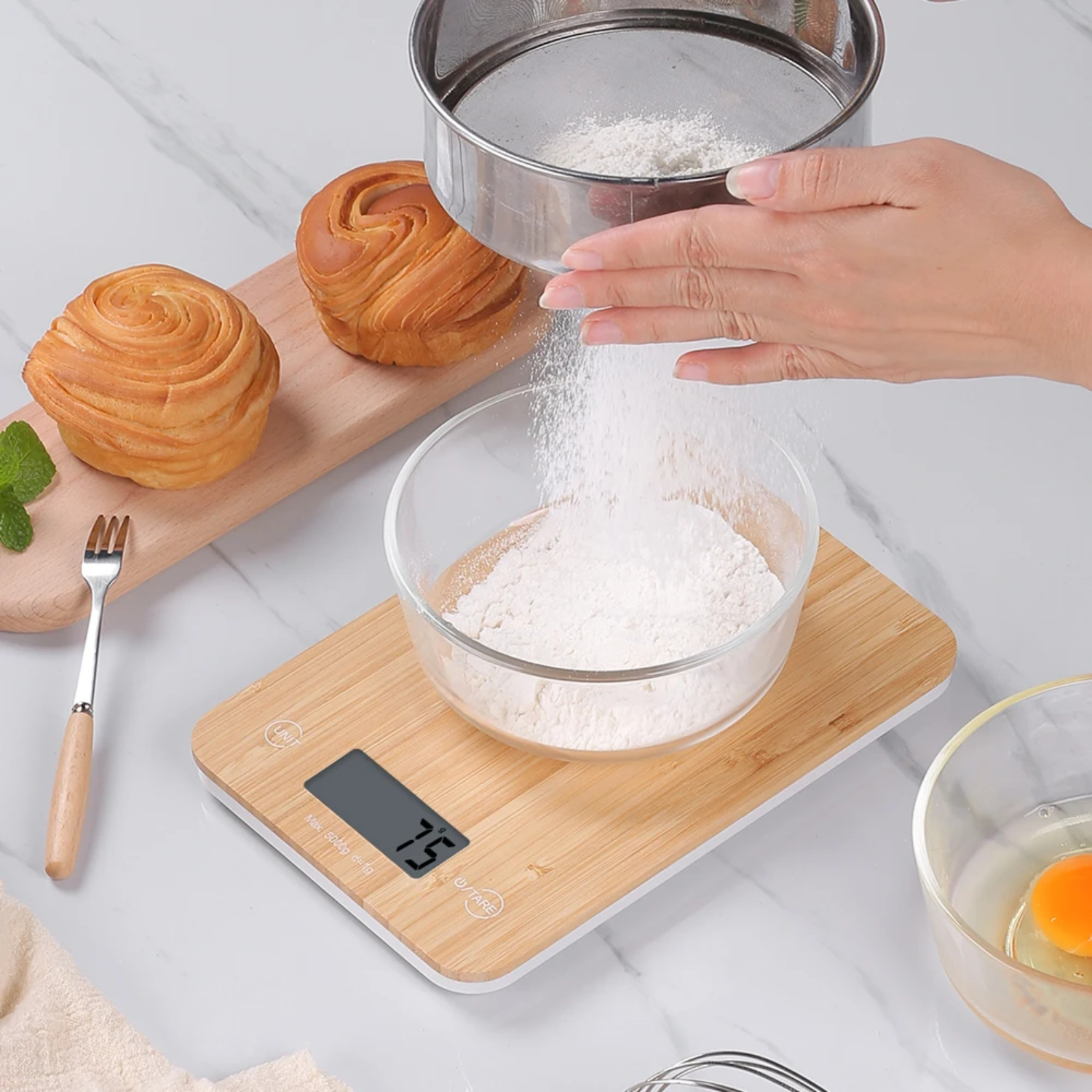 LOPNGLG Wooden Style Kitchen Digital Scale Measuring Tools and Scales ...