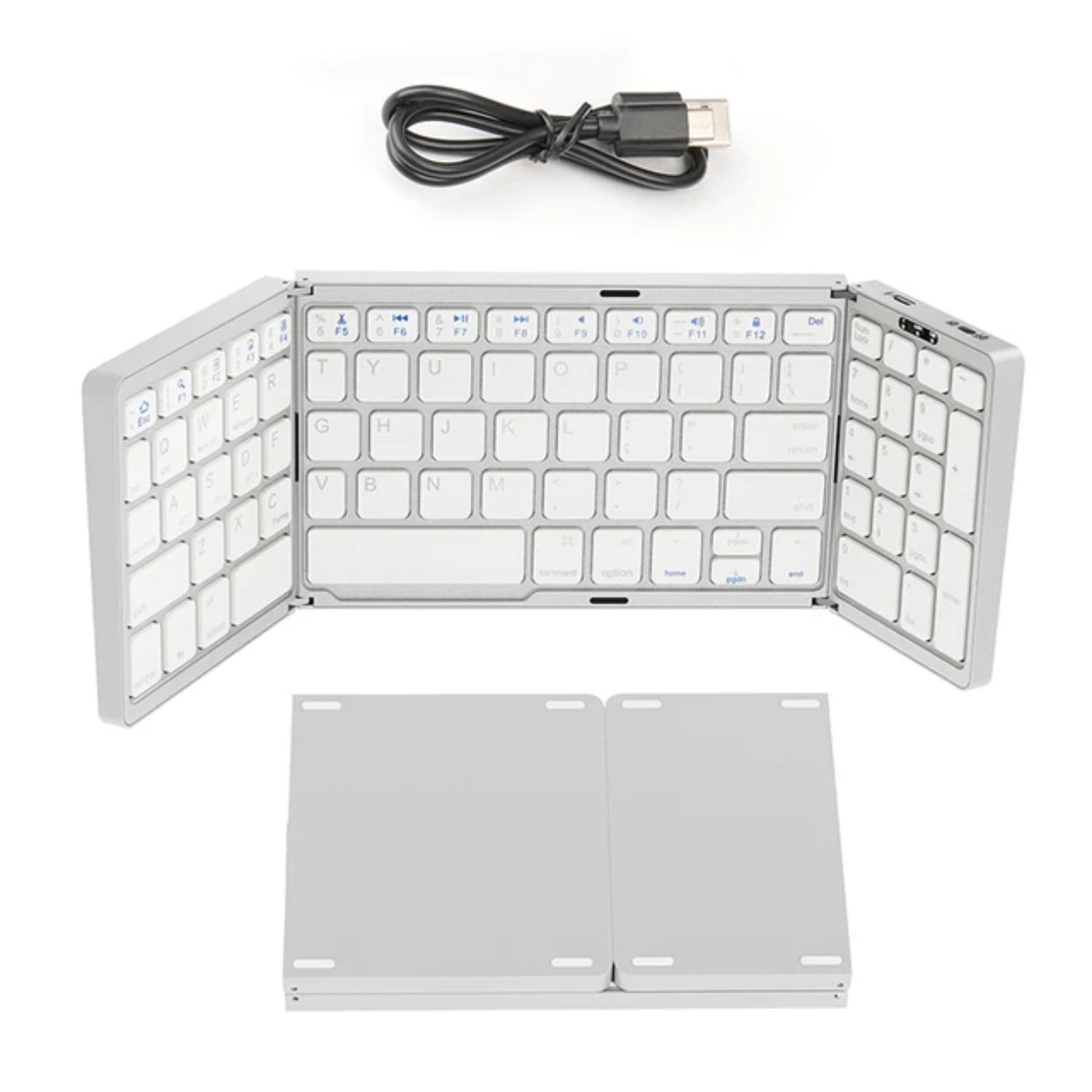 Lopnglng Foldable Wireless Keyboard With Touchpad Numberic Pad Bluetooth Keyboard Rechargeable