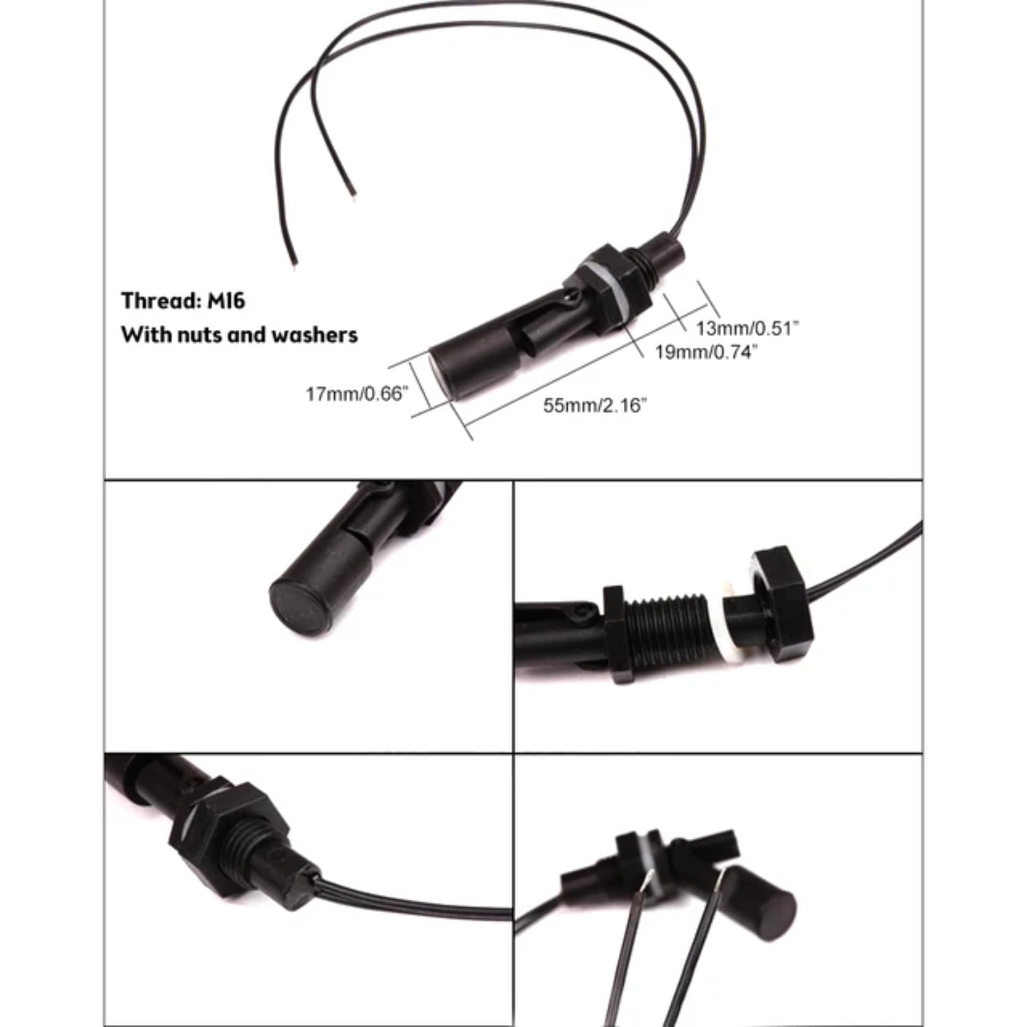 LOPNGLNG High Quality Horizontal Liquid Water Level Sensor Switch for ...