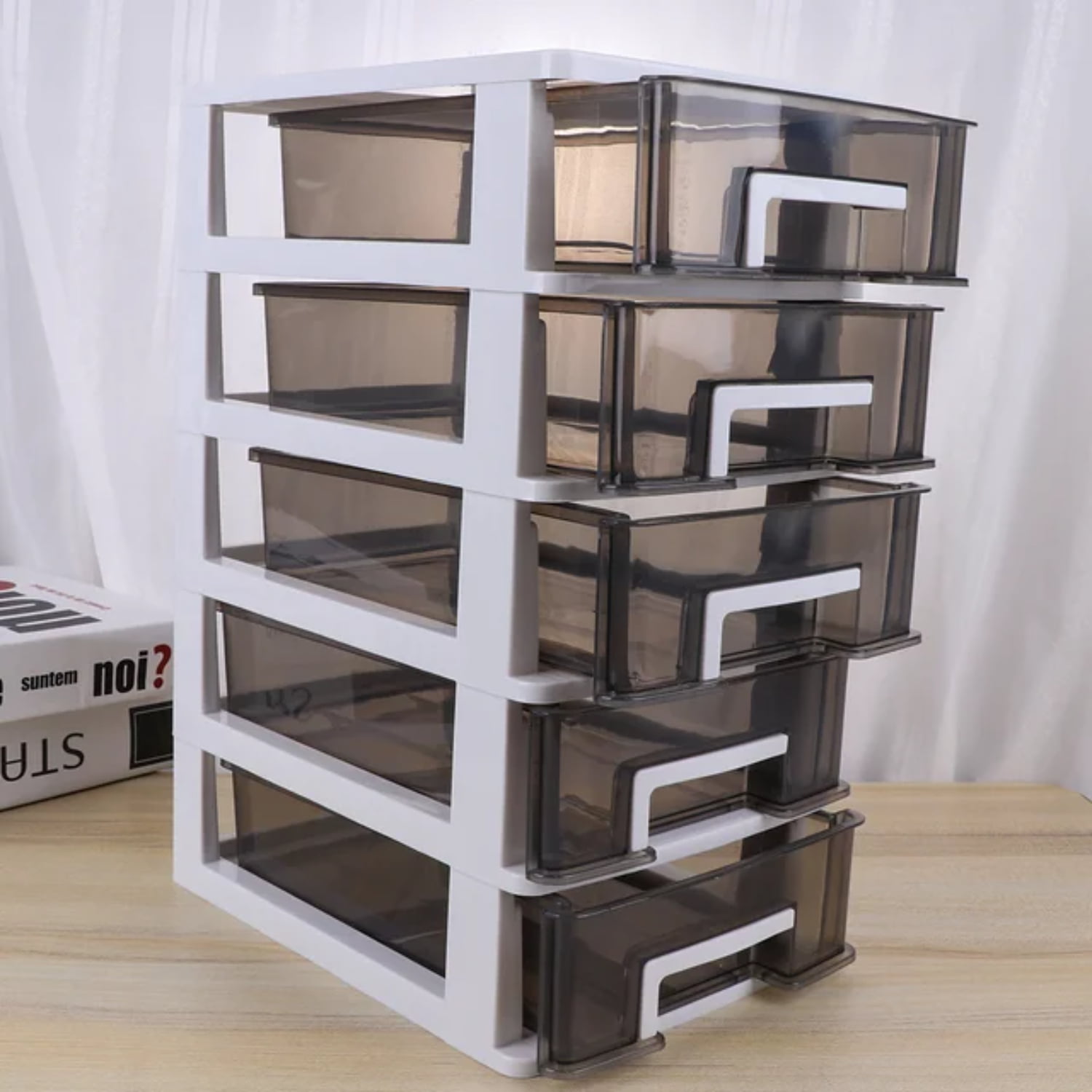 LOPNGLNG Stackable Organizer Drawer Box with Trays Compartment Divider ...