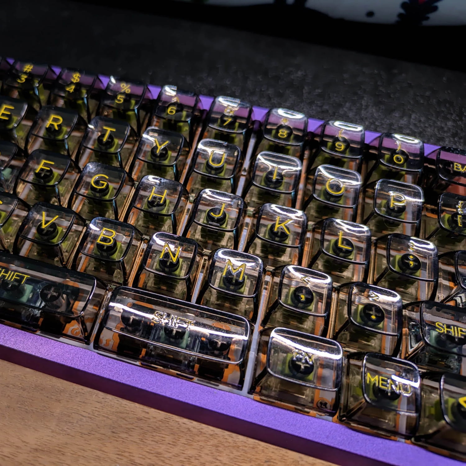 LOPNGLS 132 Keys CBSA Profile Keycap Crystal Transparent Keycaps For MX ...