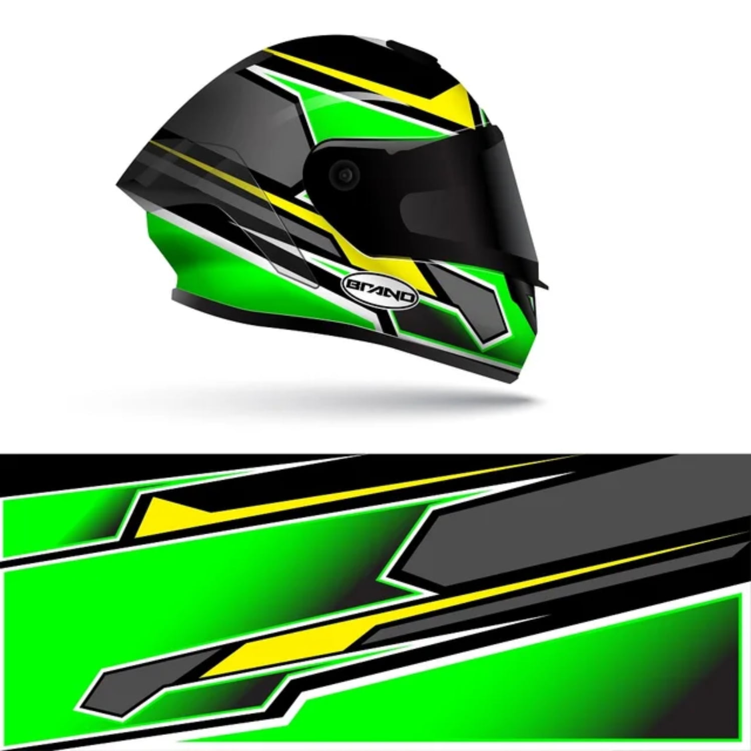 LOPNGLS Abstract Full Helmet Wrap Sticker Motorcycle Helmet Decal ...