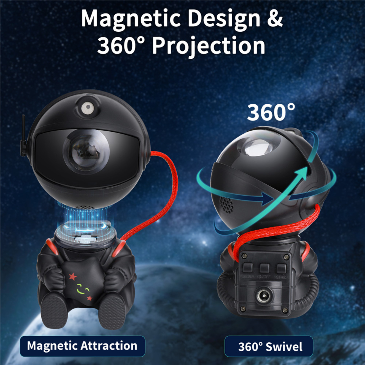 LOPNGLS Astounding Remote Controlled Astronomical Night Light Projector ...
