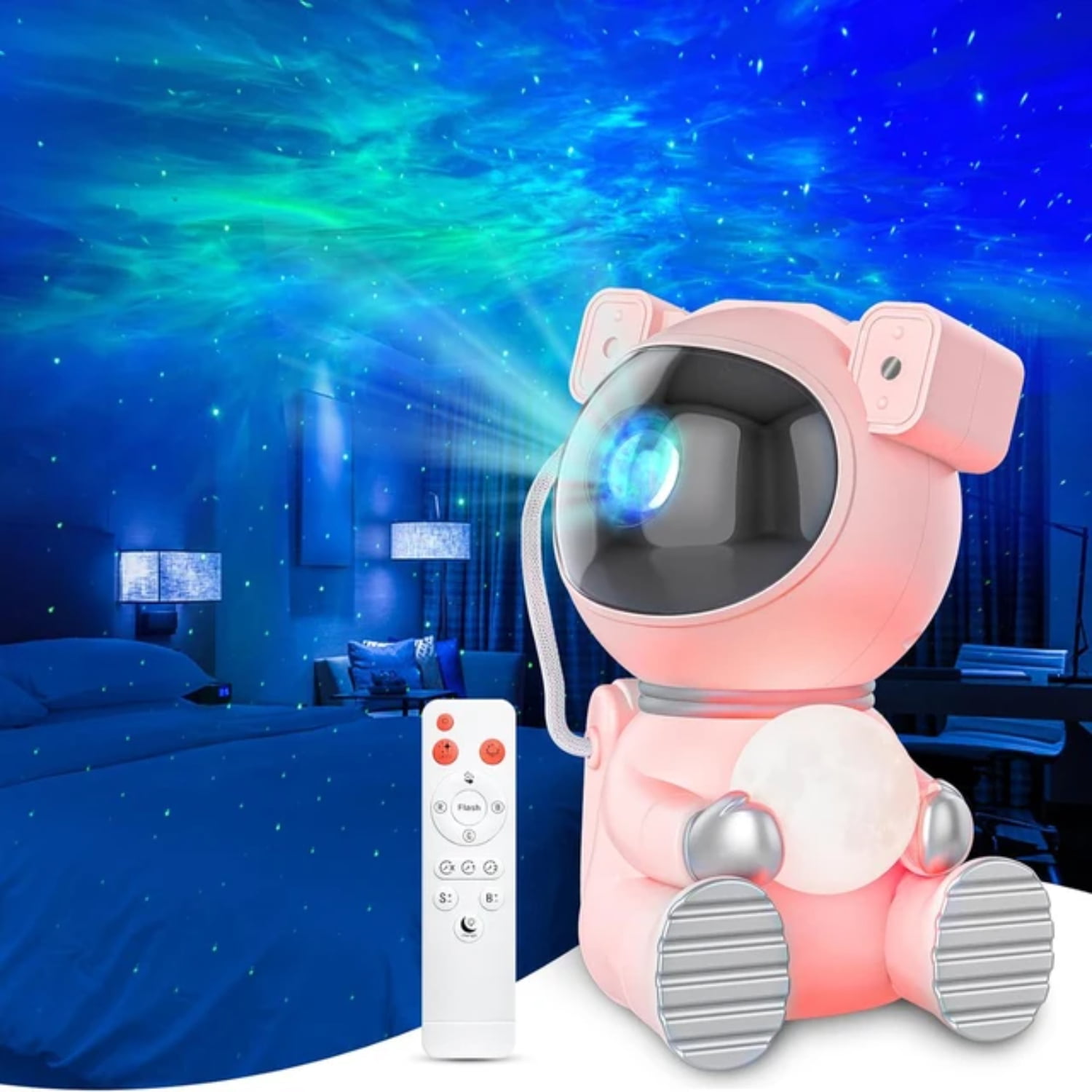 LOPNGLS Astronaut Projector Star Nebula Projector Night Light with 8 ...