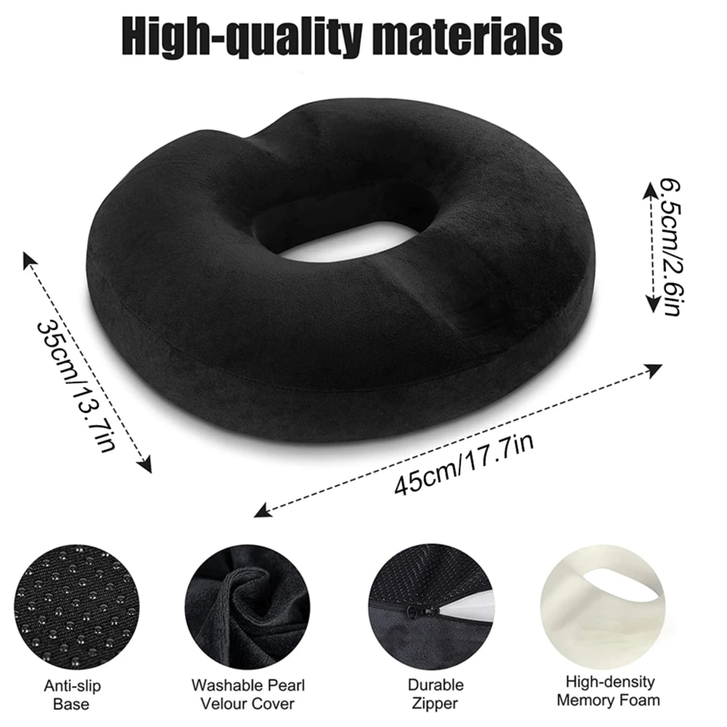 LOPNGLS Donut Pillow Hemorrhoid Seat Cushion Tailbone Coccyx Orthopedic ...