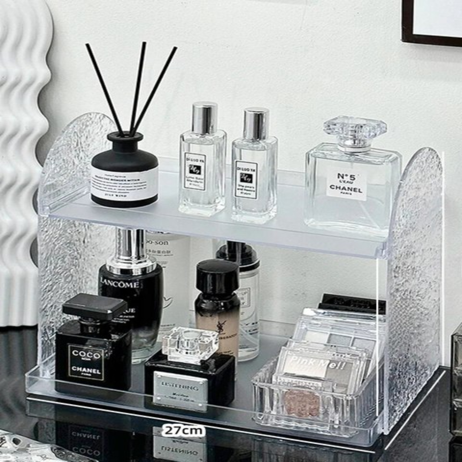 LOPNGLS Elegant and Stylish Transparent Acrylic Makeup Perfume Holder ...