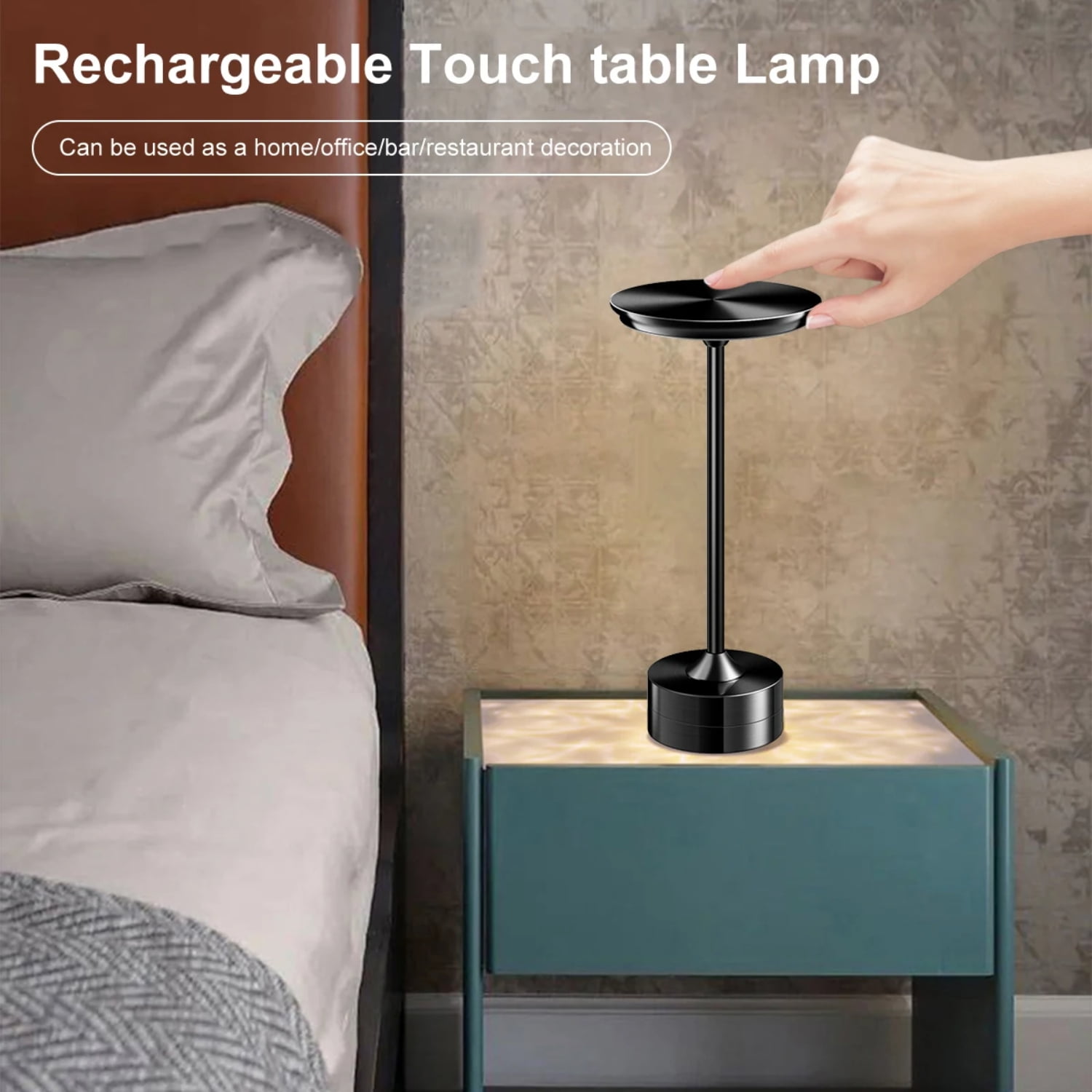 LOPNGLS Enhanced Modern LED Wireless Touch Sensor Table Lamp for Convenient Rechargeable ...