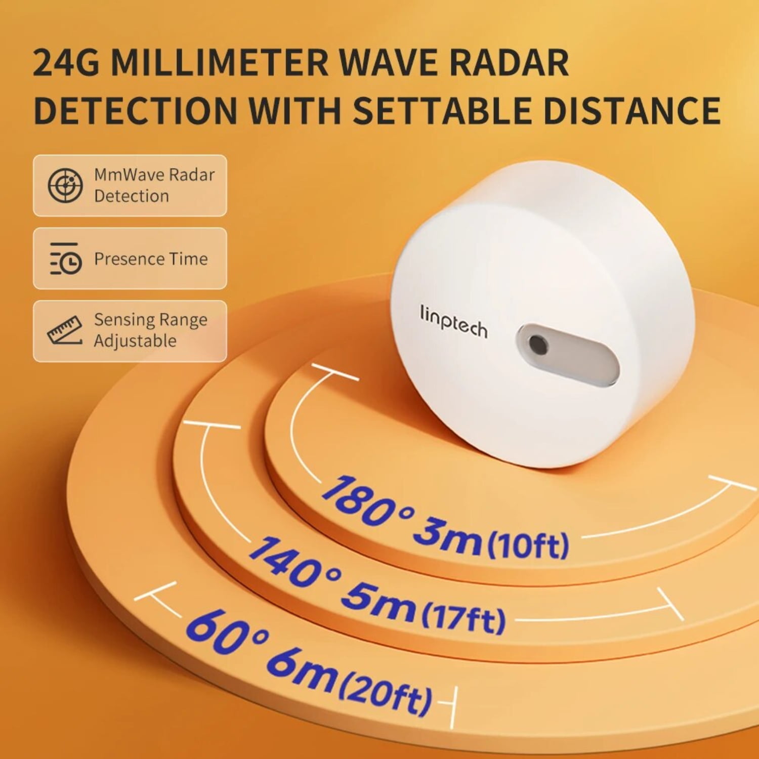 LOPNGLS Human Presence Sensor MmWave Radar Detection Smart Linkage 6m ...