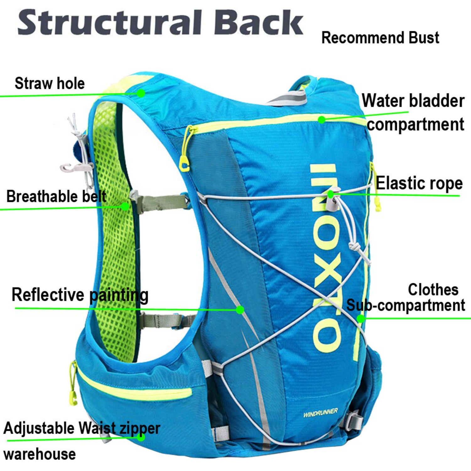 LOPNGLS Hydrating and Water Resistant 8L Capacity Running Vest Backpack ...
