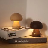 LOPNGLS INS LED Night Light With Touch Switch Wooden Cute Mushroom ...
