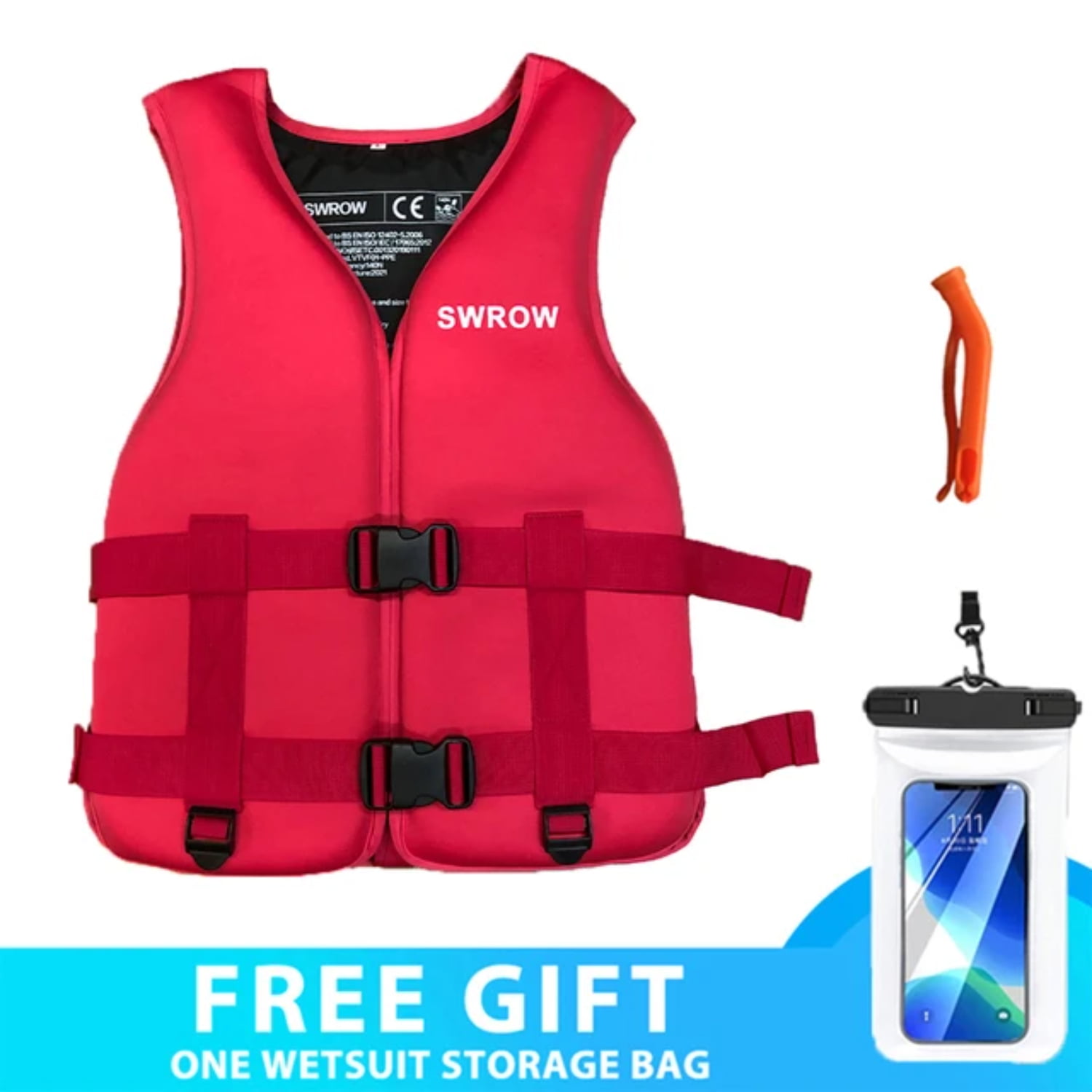 LOPNGLS Neoprene Life Jacket Adult Life Vest Water Safety Fishing Vest ...