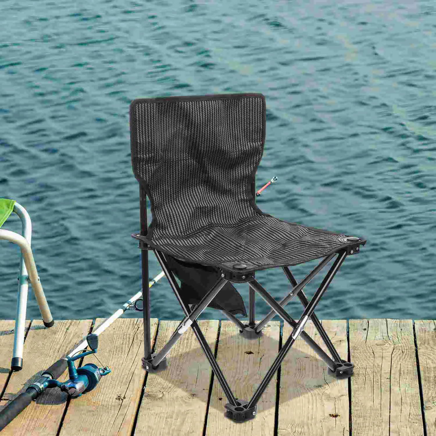 LOPNGLS Portable Folding Camping Chair with Carry Bag Rocking Recliner ...