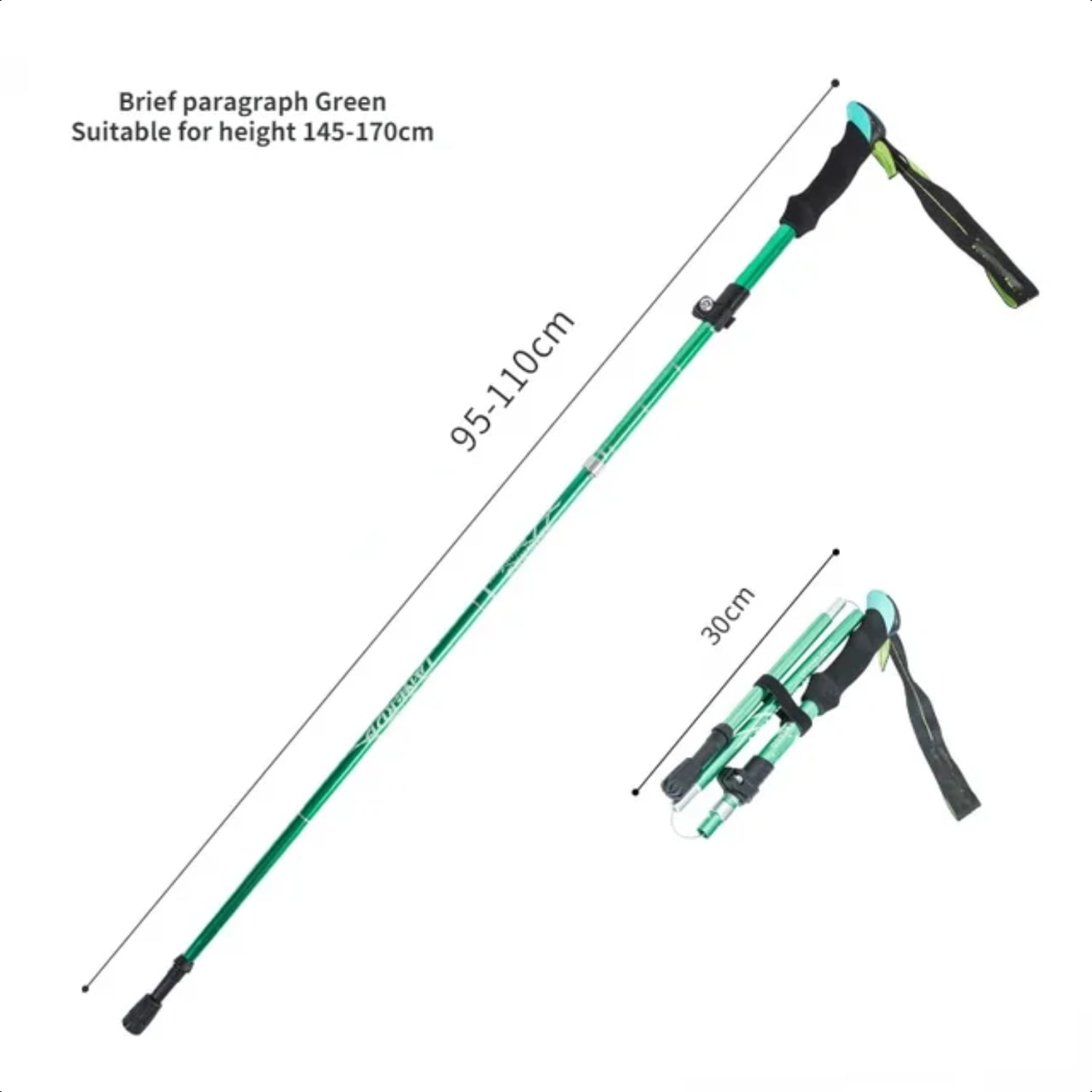 LOPNGLS Portable Nordic Elderly Telescopic Walking Hiking Stick with ...