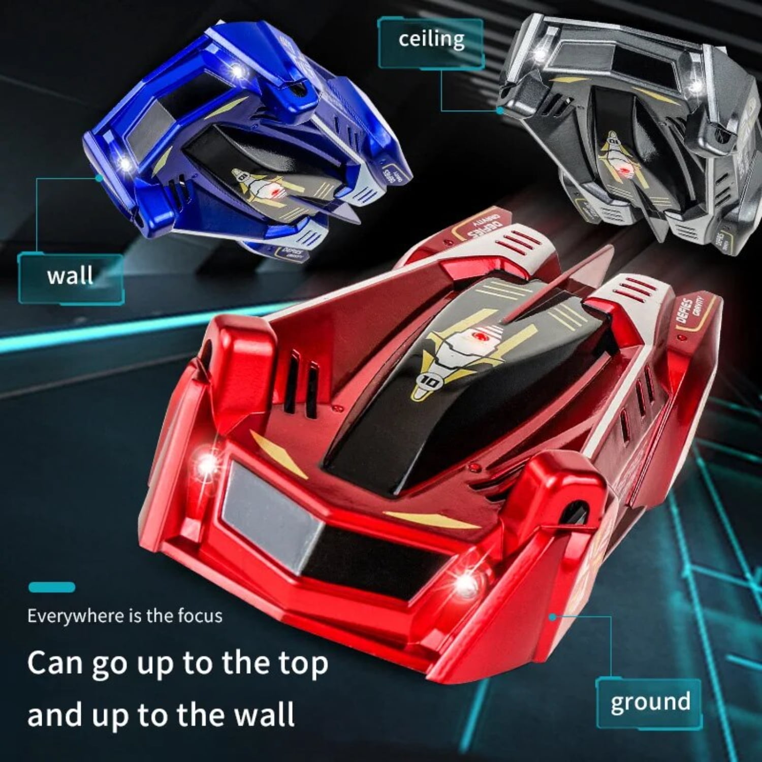 LOPNGLS Remote Control Stunt Climbing Wall Car Infrared Sensor Chase ...