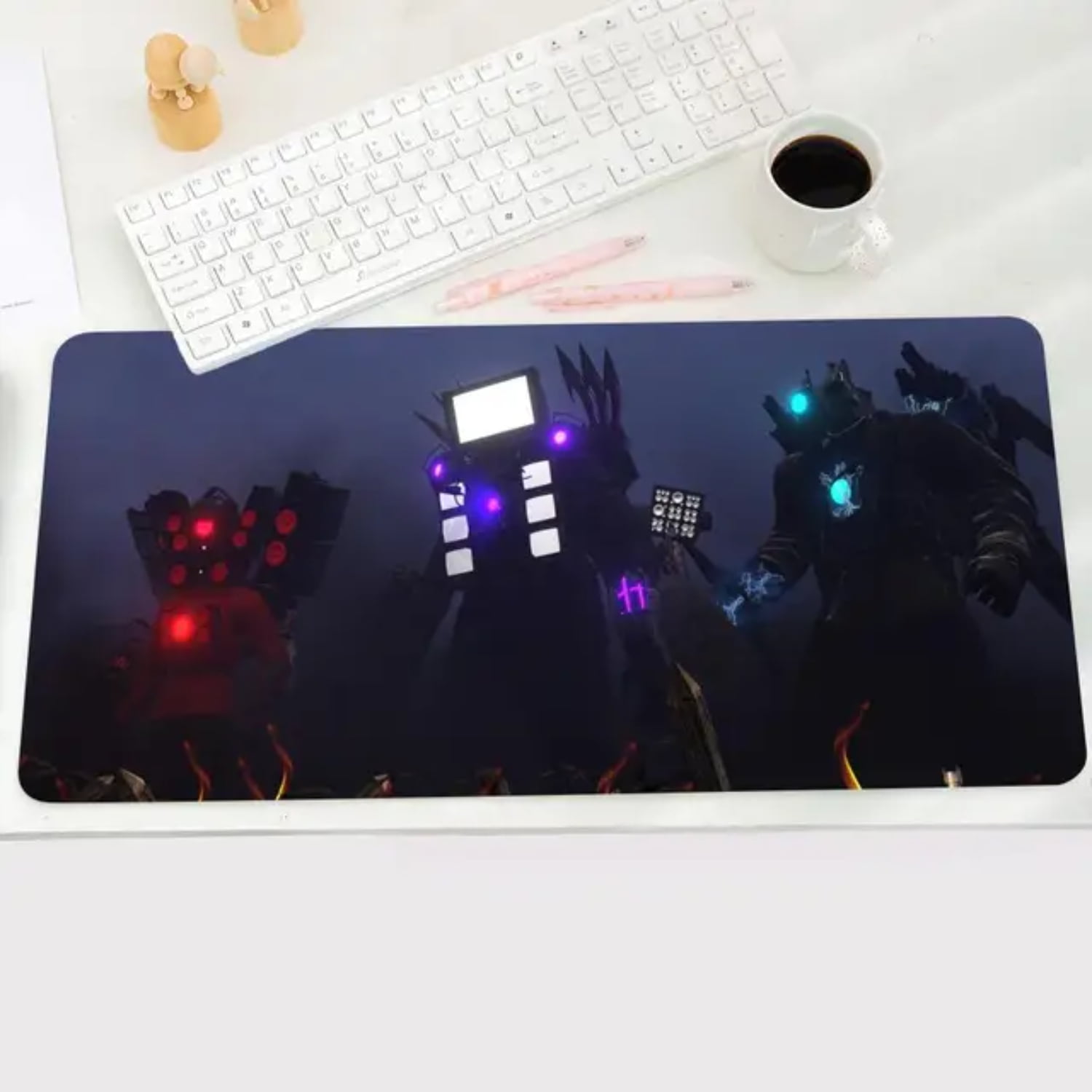 LOPNGLS Skibidi Toilet TV Camera Cool Mouse Pad Large Anime Desk Mat ...