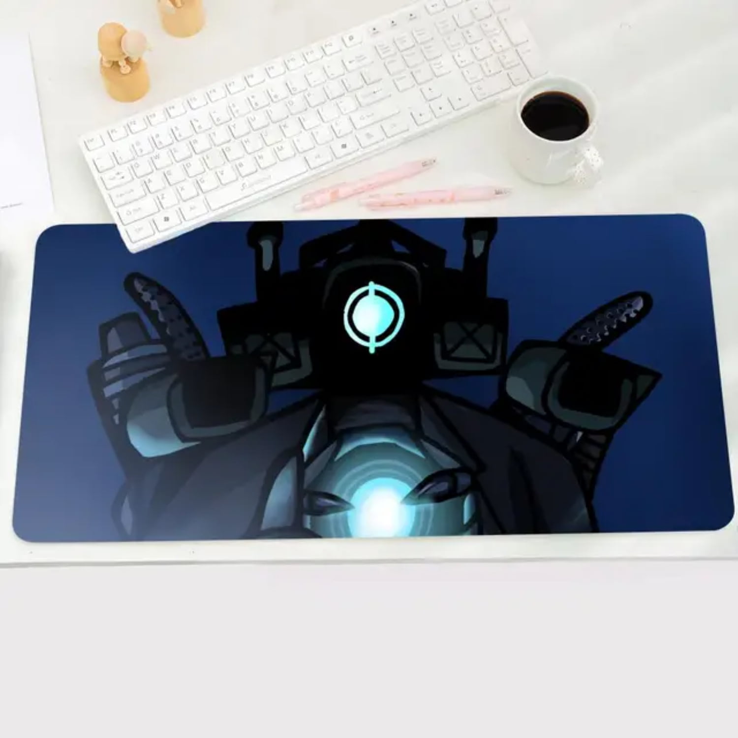 LOPNGLS Skibidi Toilet TV Camera Cool Mouse Pad Large Anime Desk Mat ...