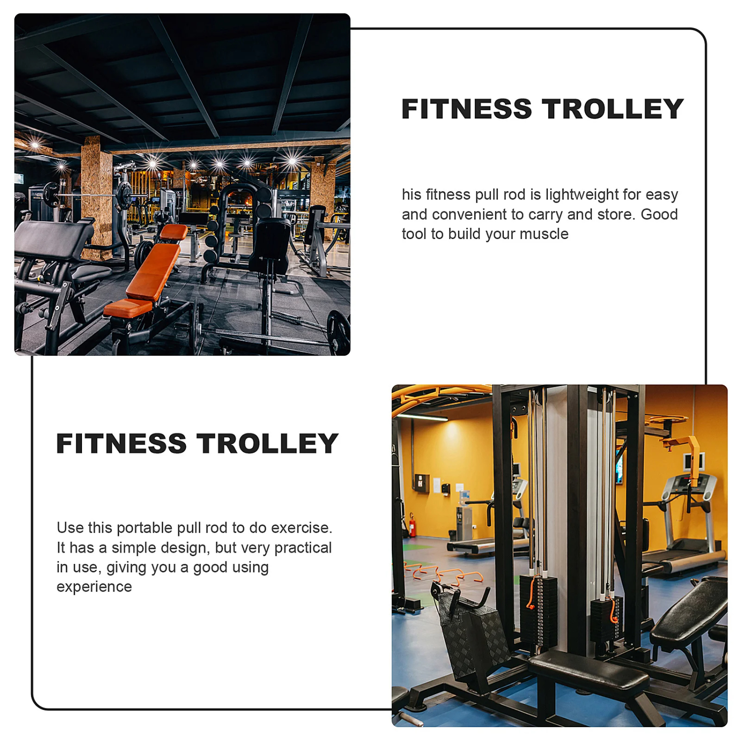 LOPNGLS Tension Rod Pull Down Rowing Machines Fitness Rope Muscle ...