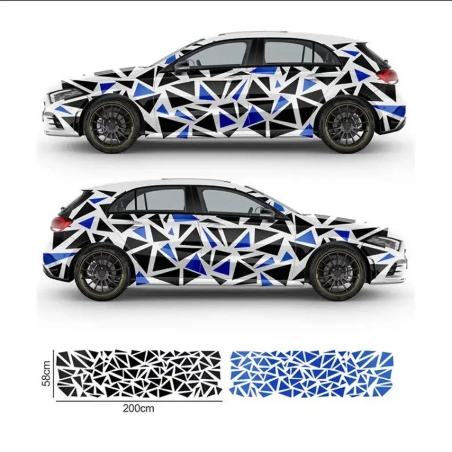 LOPNGLS Triangle Design DIY Decor Car Stickers Racing Full Body Tuning ...