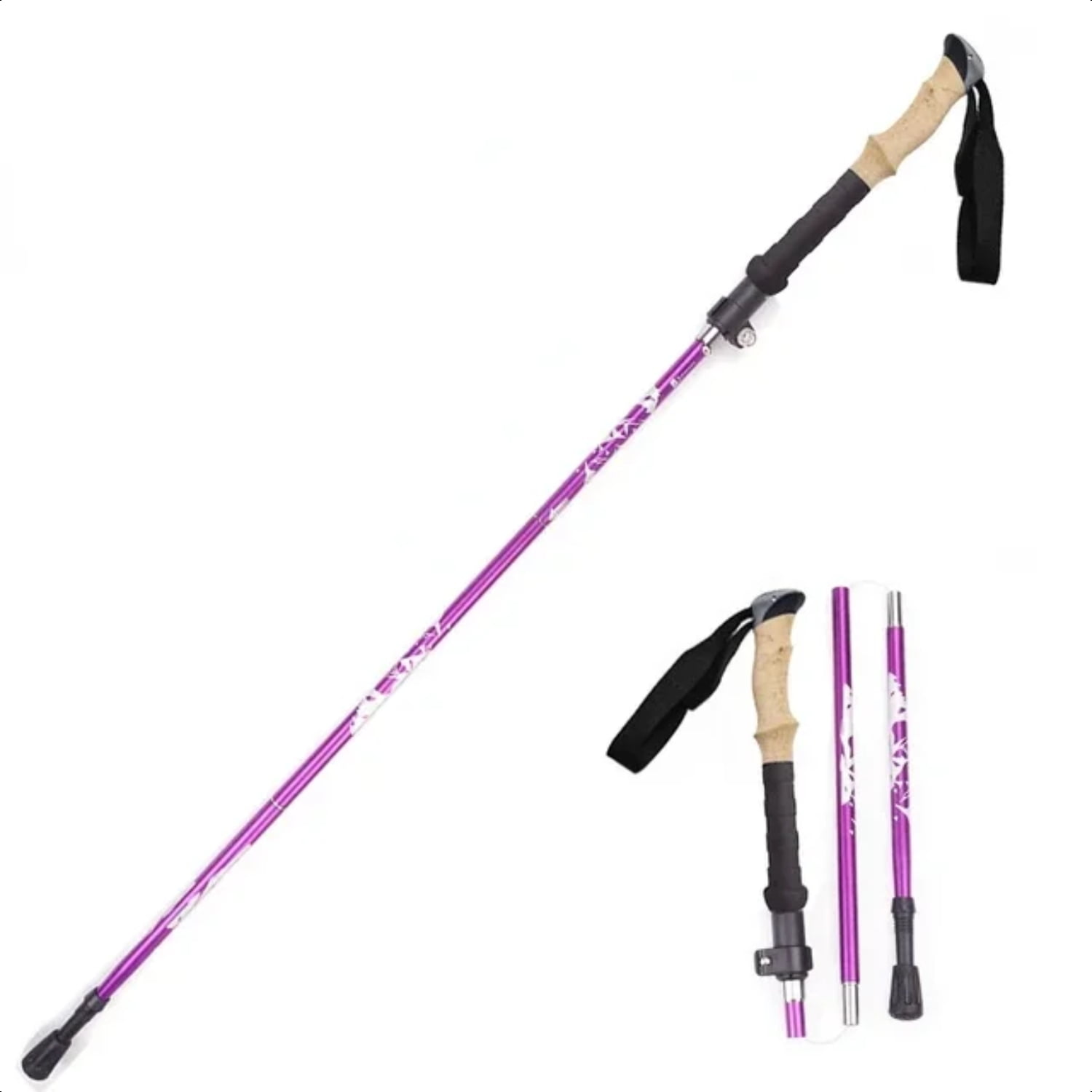 LOPNGLS Ultralight Collapsible Telescopic Trekking Pole for Hiking and ...