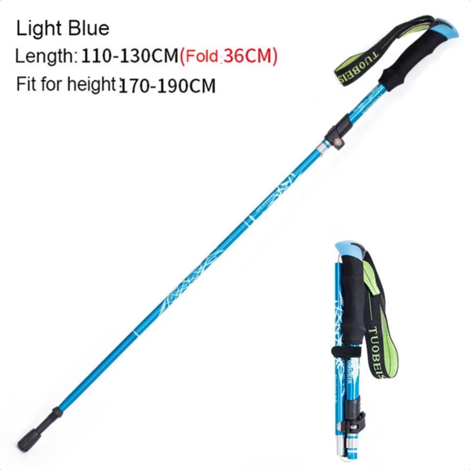 LOPNGLS Ultralight Durable Foldable Aluminum Telescopic Walking Stick ...