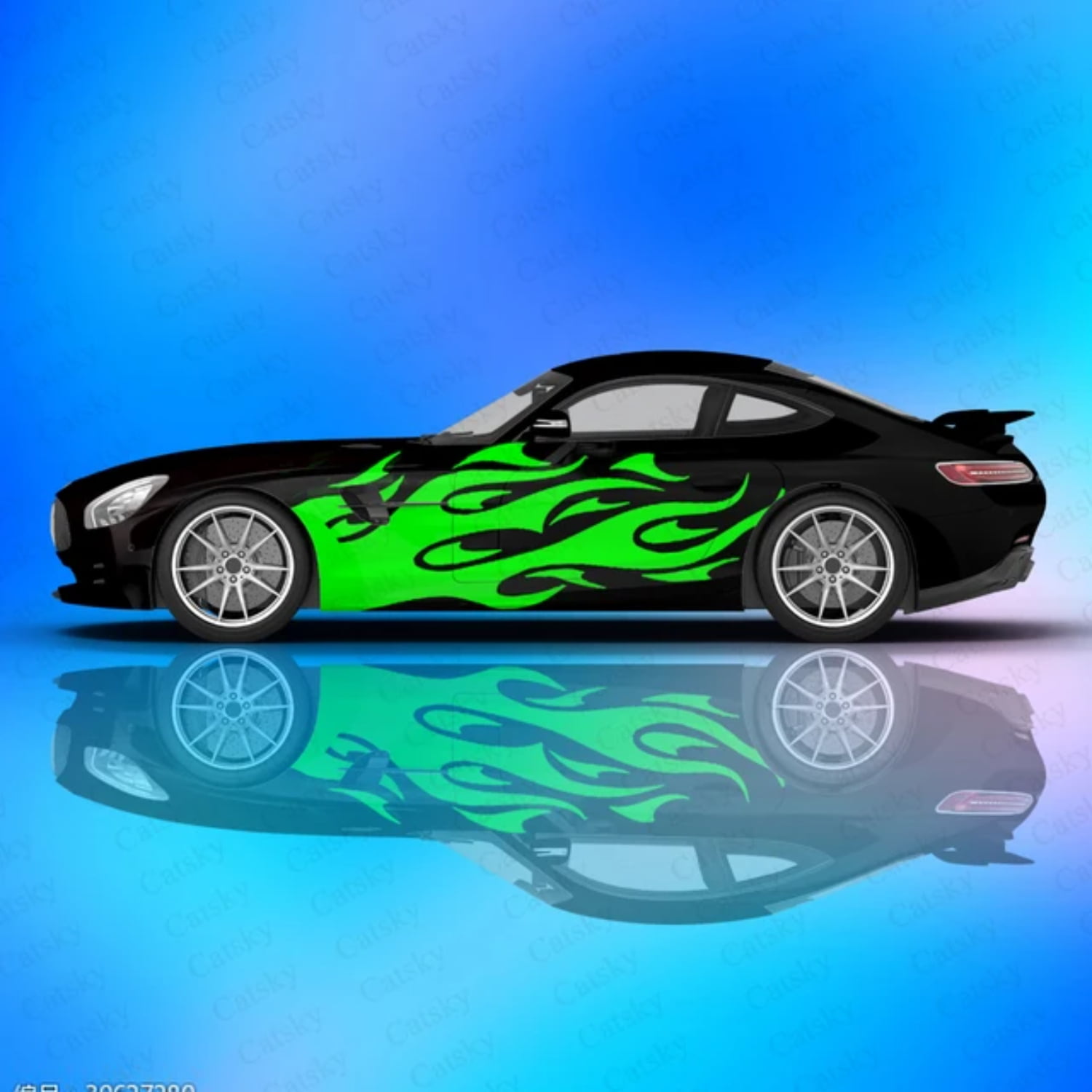 LOPNGLS Vinyl Car Side Graphics Decal Flame Body Sticker for any ...