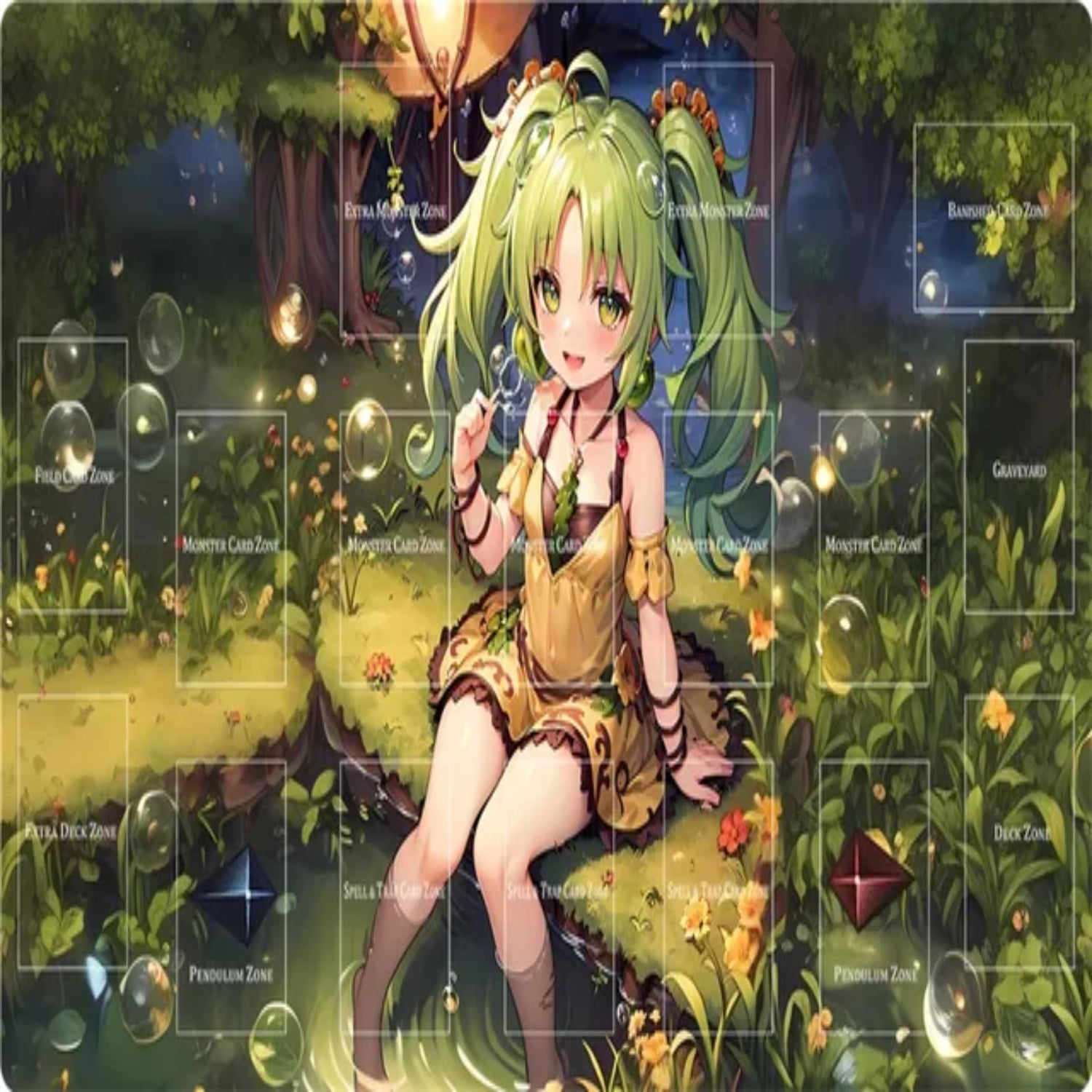 LOPNGLS YuGiOh Traptrix Girls TCG CCG Mat Trading Card Game Mat Playmat Table Desk Gaming ...