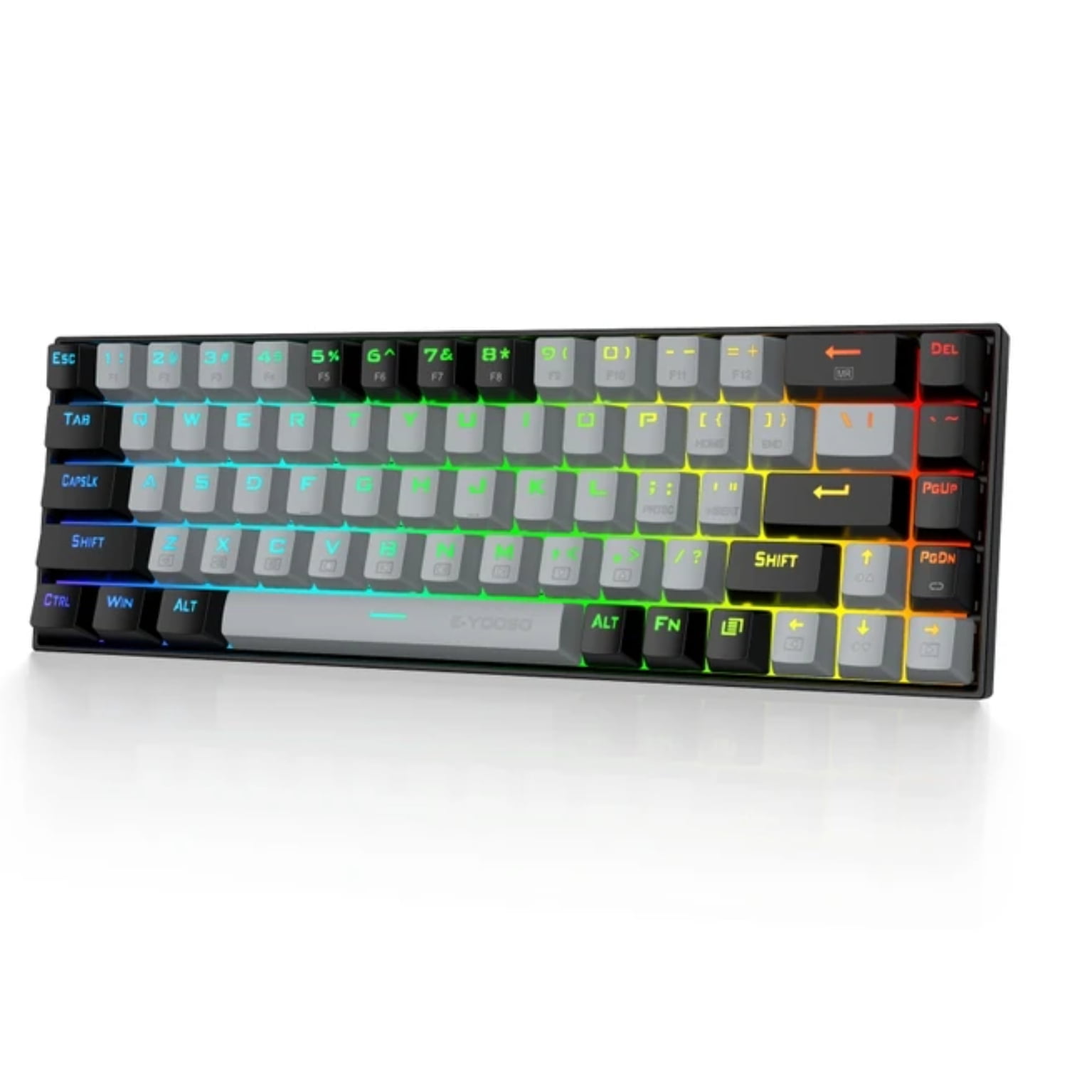 LOPNGLS Z-686 60% Mini Mechanical Gaming Keyboard 68 Keys Wired RGB ...