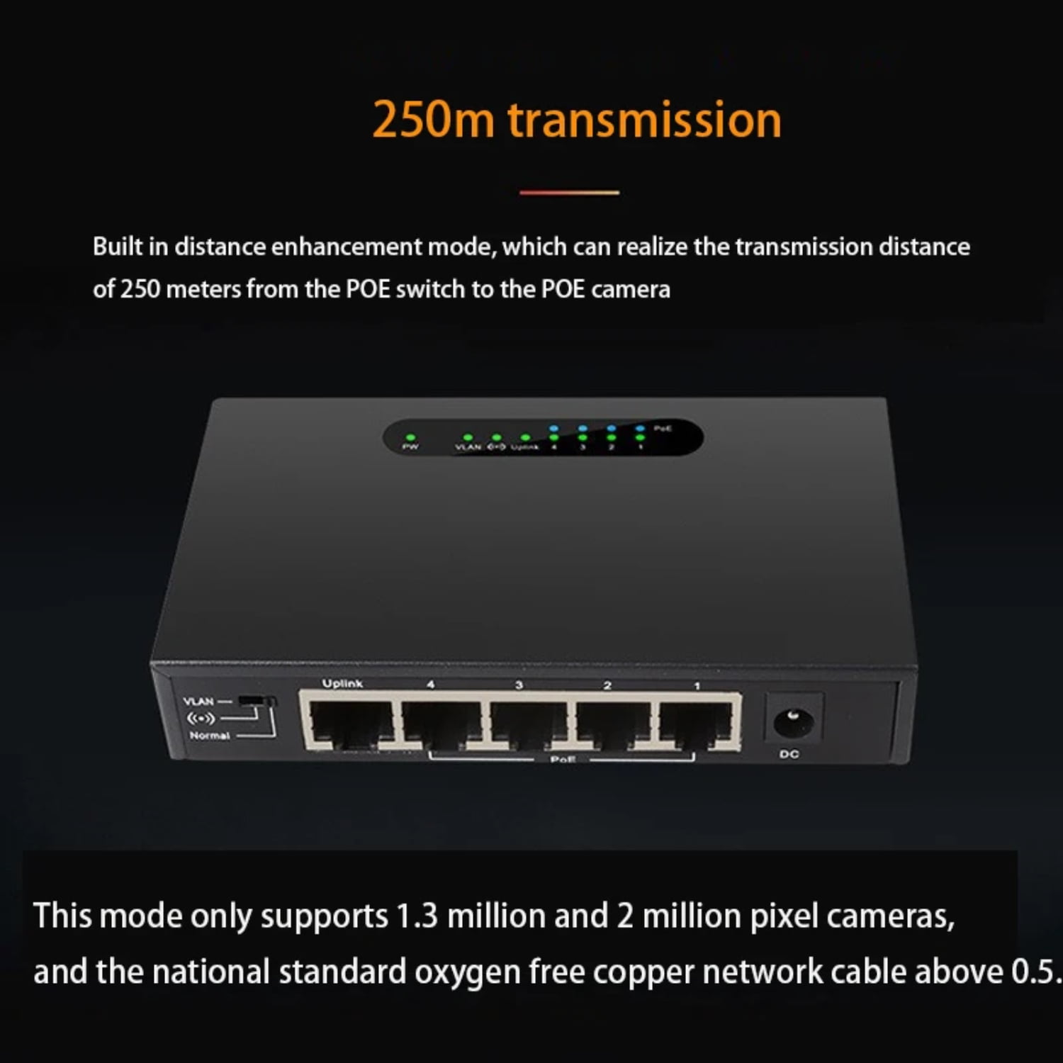LOPNGLS game POE Switch VLAN 10/100mbps Full Auto Game Loading Adapters ...