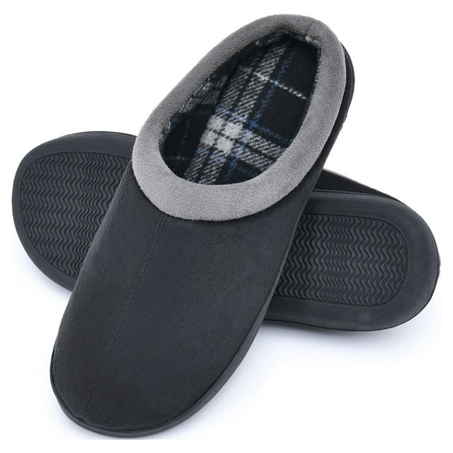 LORDFON Memory Foam Mens Slippers Slip-On House Slippers, Indoor ...