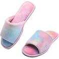 LORDFON Women's Open Toe Memory Foam House Slippers, Non-slip, Warm, Comfortable, Breathable ...