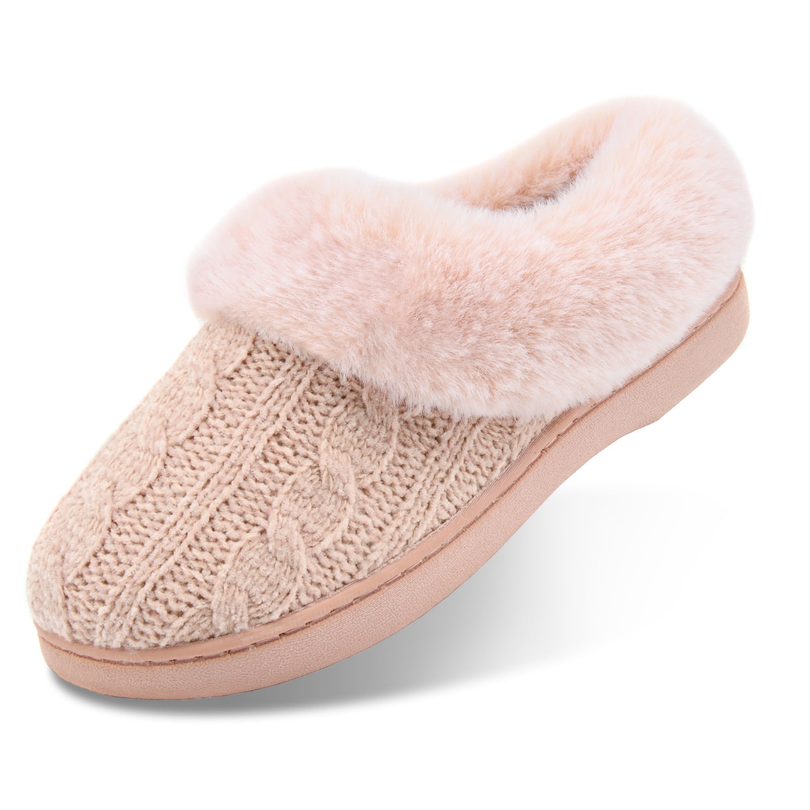 LORDFON Lady Grippers, Winter Fuzzy Slippers, Women's Fluffy House Footwear with Memory Foam ...